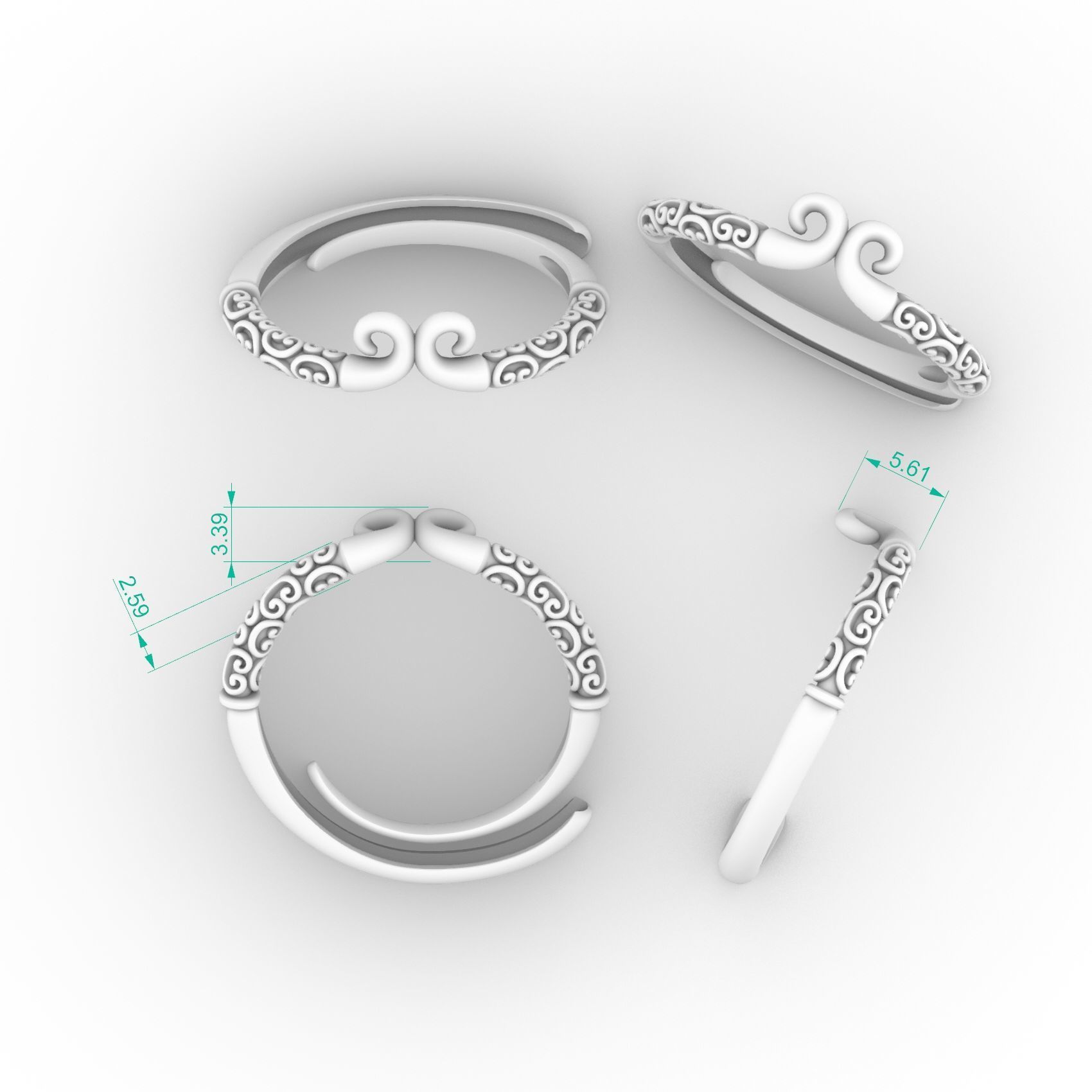 Black Myth Wukong Monkey King Curse Ring Model 3D model 3D printable | CGTrader