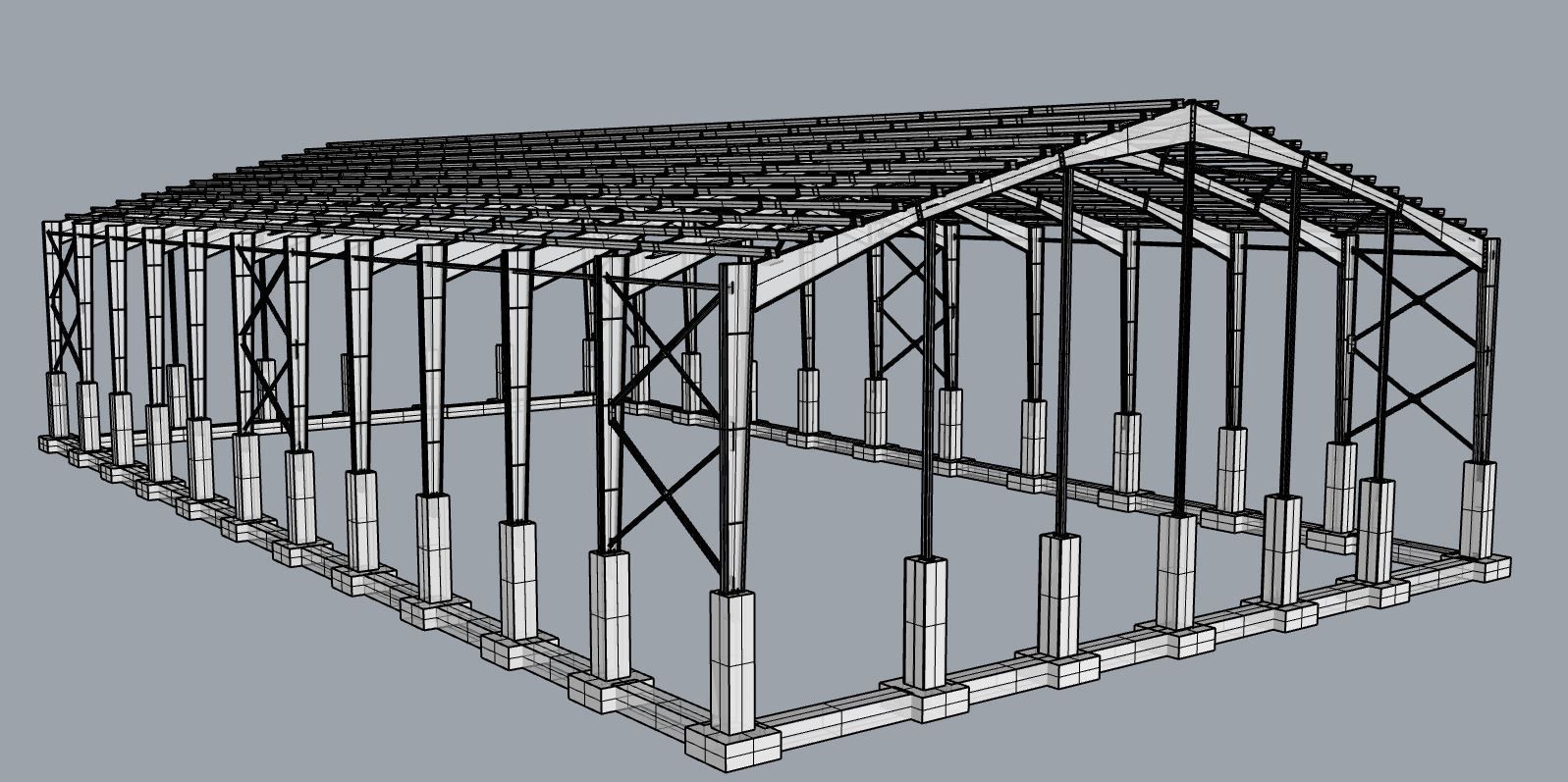 Designing a steel structure using Rhino 3D 3D model | CGTrader