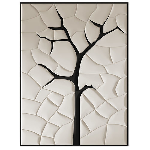 Black Tree Wall art 3D model | CGTrader