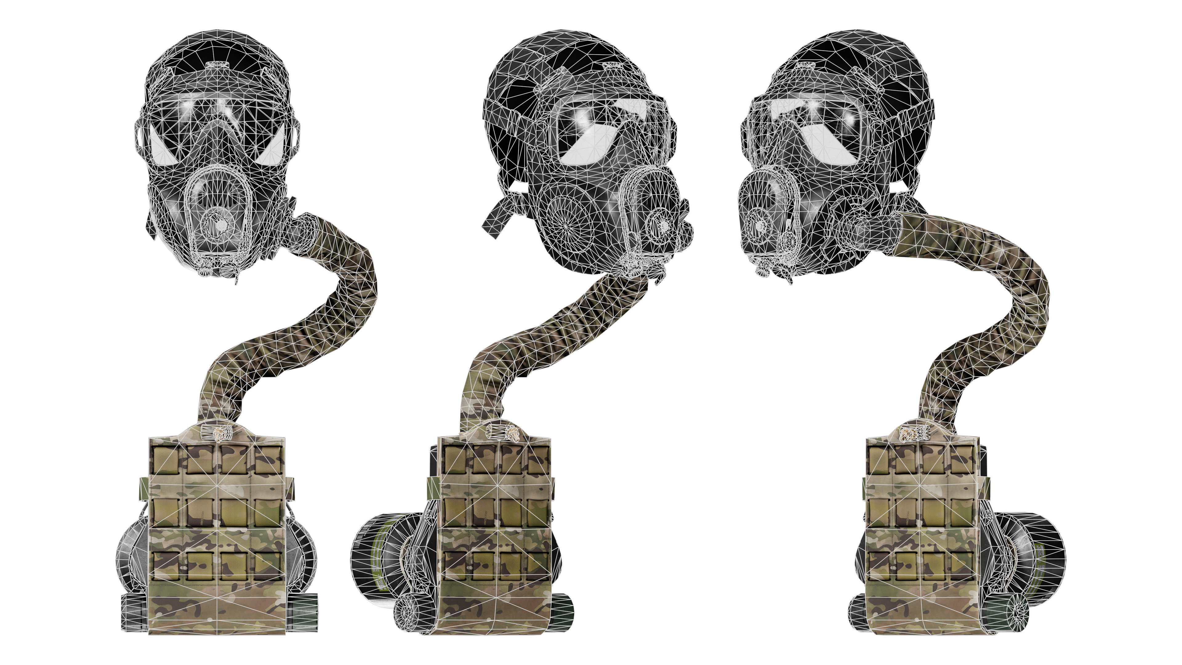 3D model AVON M53A1 GAS MASK VR / AR / low-poly | CGTrader