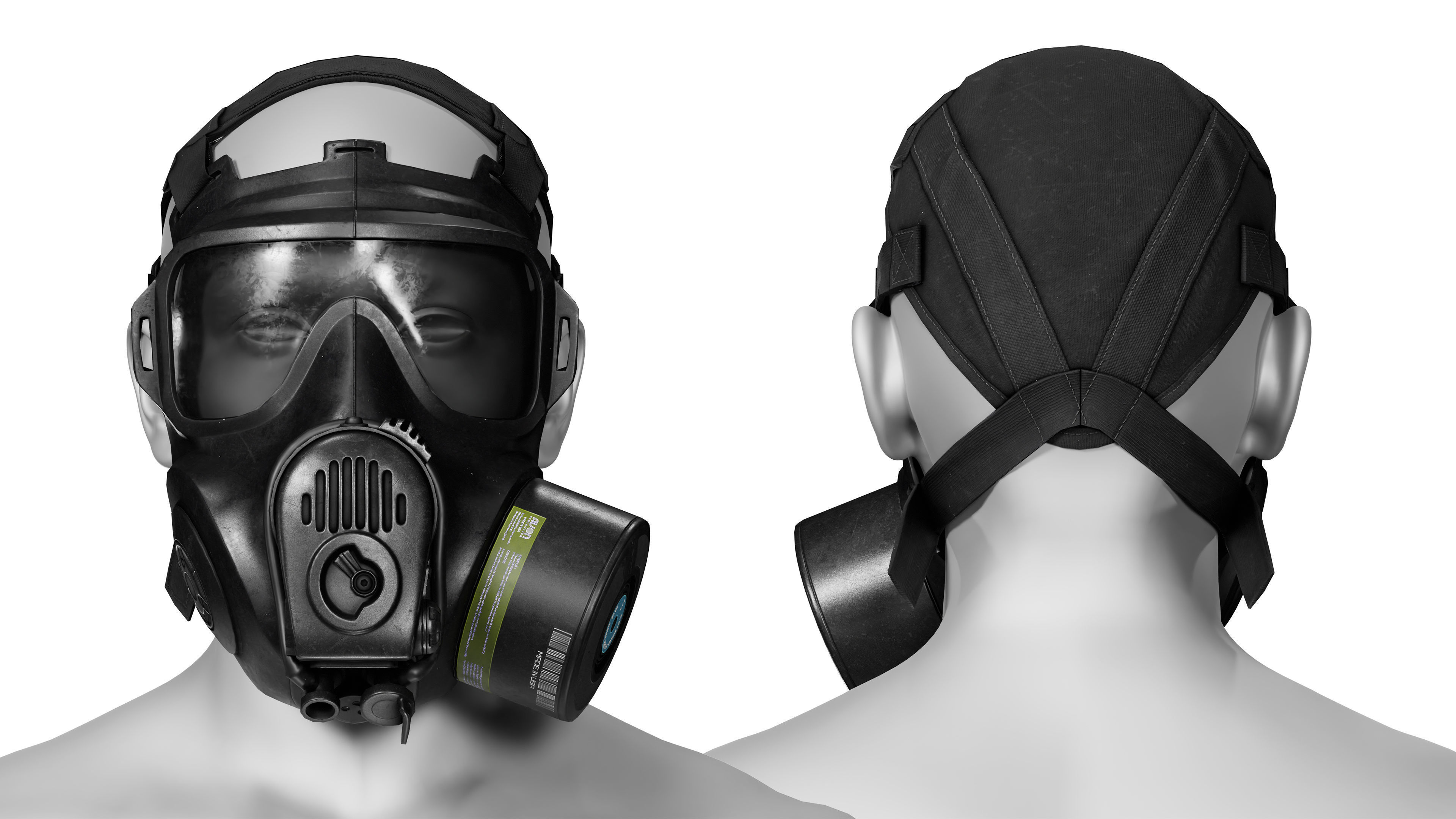 3D model AVON M53A1 GAS MASK VR / AR / low-poly | CGTrader