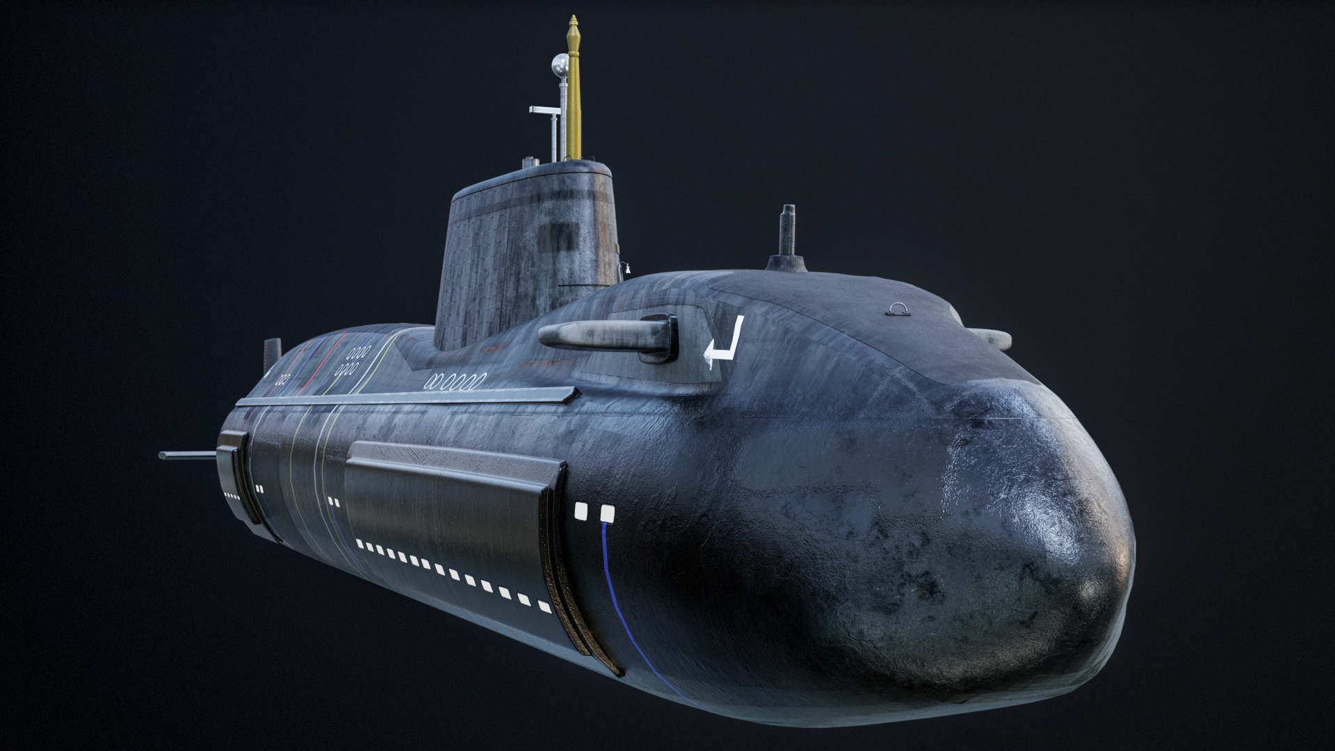 3D model Astute Class Submarine PBR VR / AR / low-poly | CGTrader