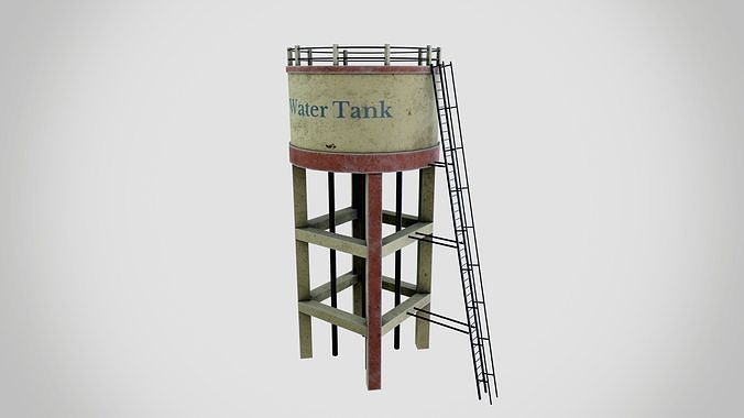 3D model Overhead Water Storage Tank VR / AR / low-poly | CGTrader