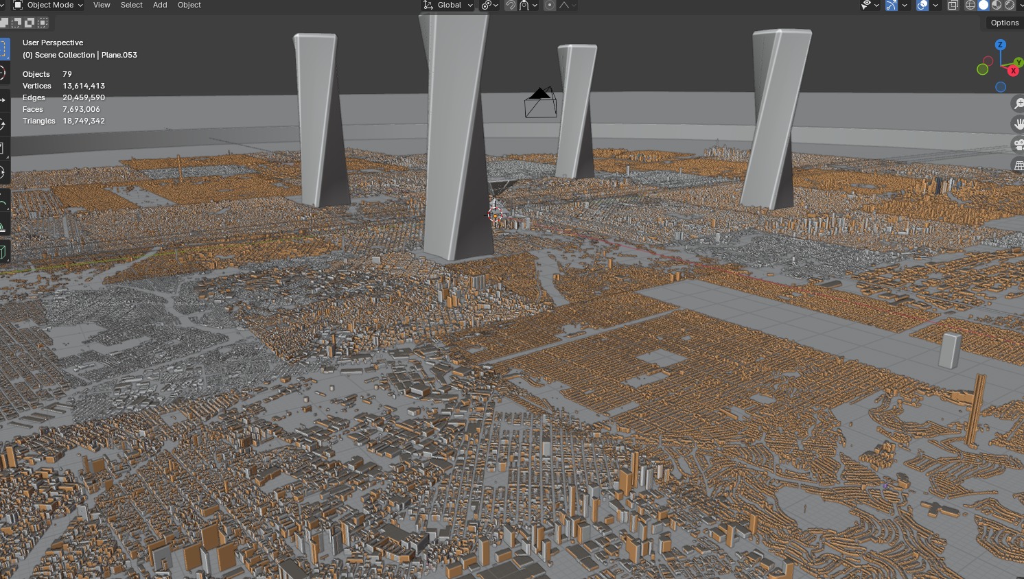Sci-fi futuristic mega city 3D model | CGTrader