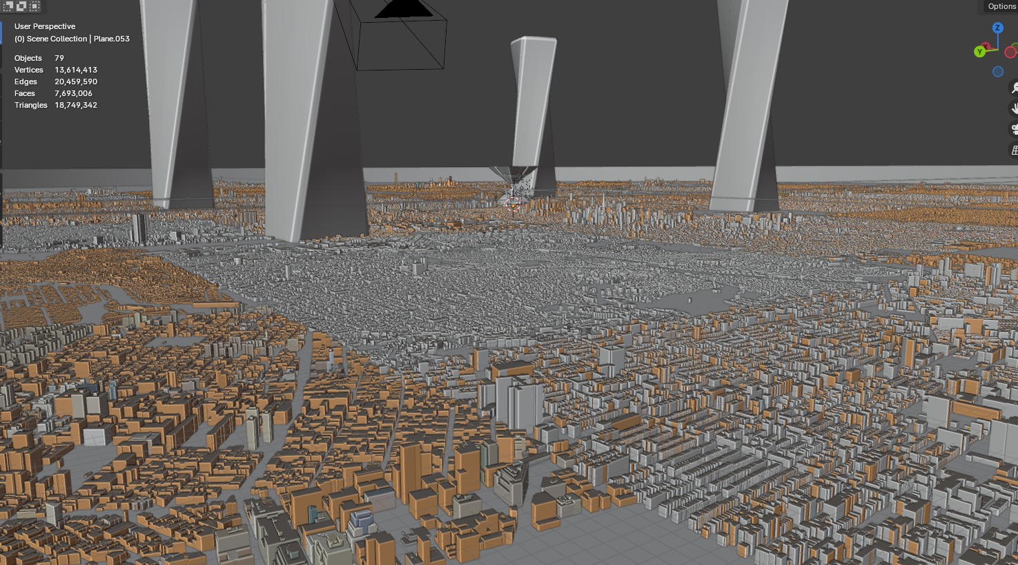 Sci-fi futuristic mega city 3D model | CGTrader