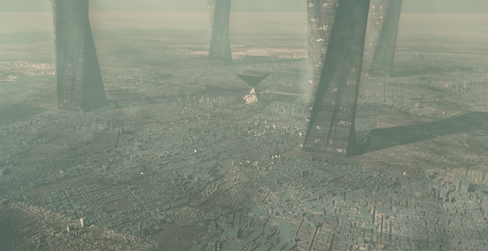 Sci-fi futuristic mega city 3D model | CGTrader