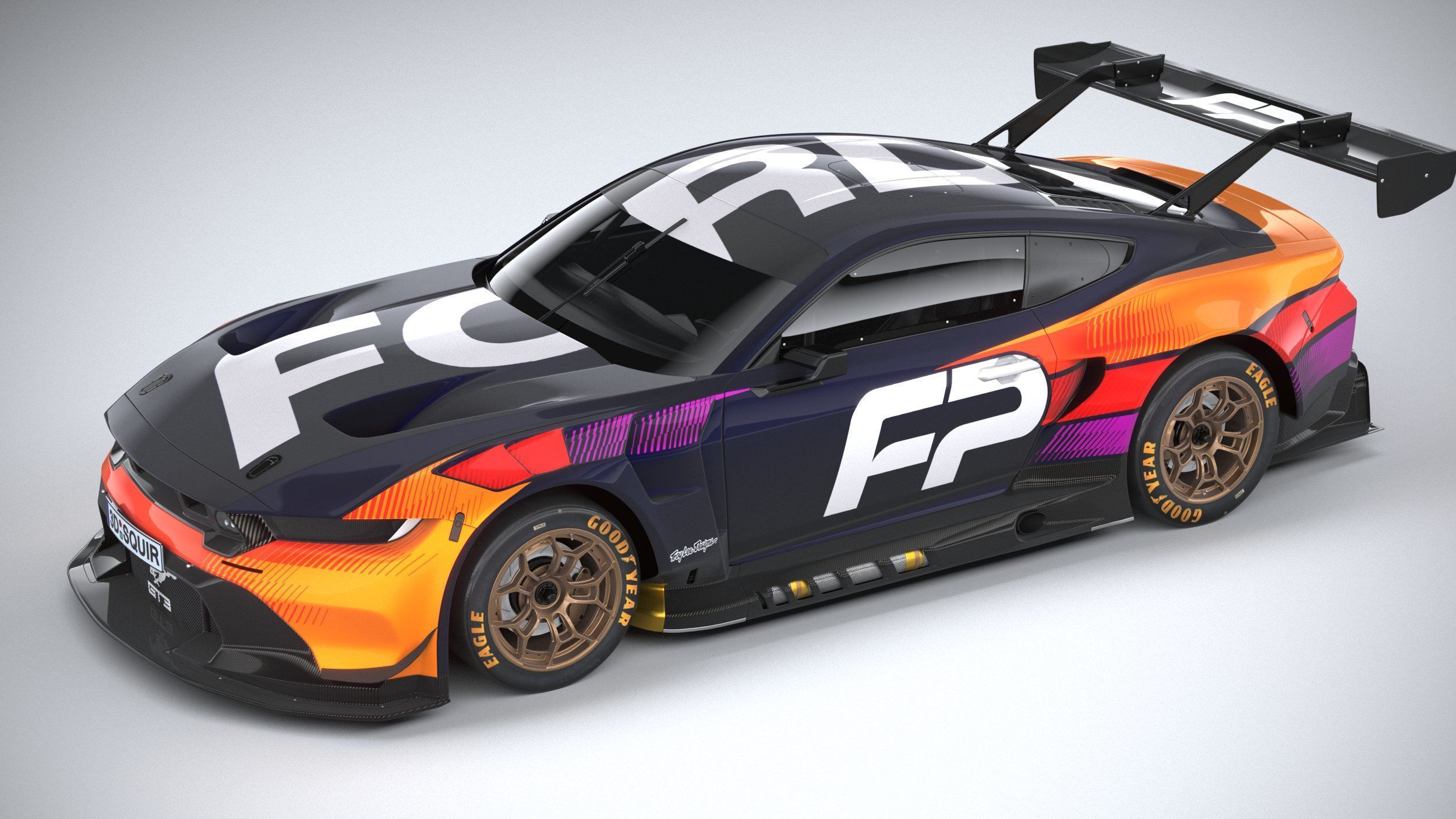 Mustang GT3 Racecar 2024 3D model | CGTrader