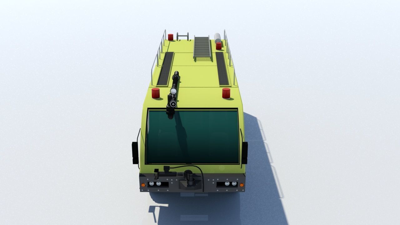 3D model Rosenbauer panther 4x4 old model low poly ARFF VR / AR / low ...