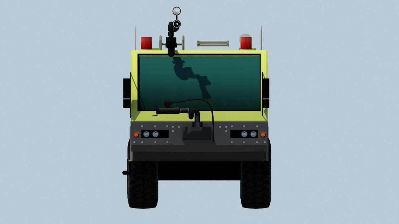 3D model Rosenbauer panther 4x4 old model low poly ARFF VR / AR / low ...