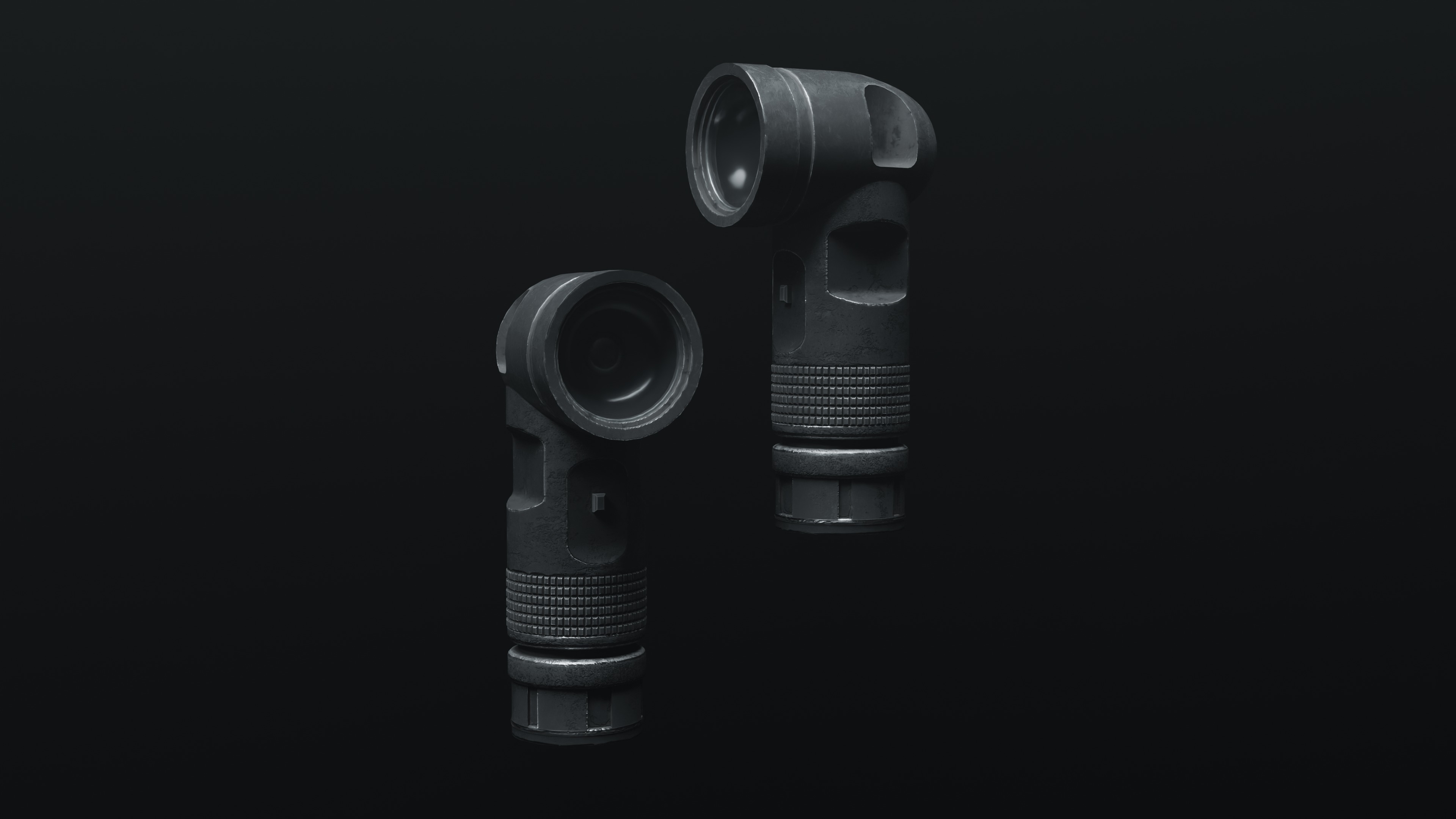 Angle Head Military Flashlight Gameready Assets 3D model | CGTrader