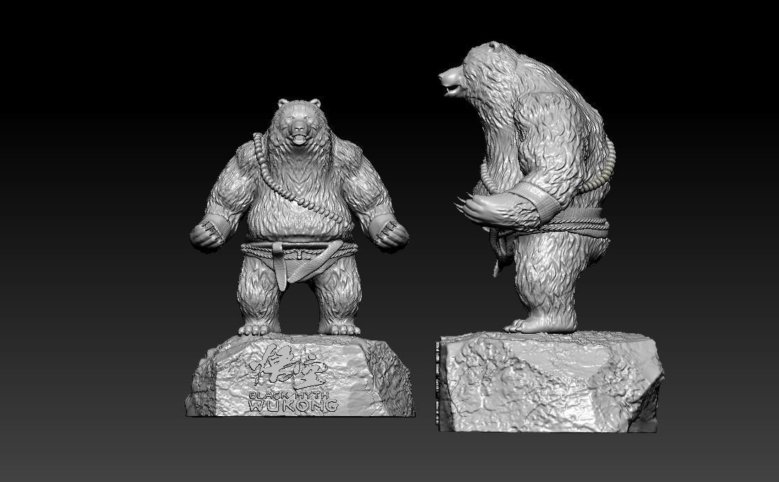 Black Myth Wukong - Black Bear Guai boss - 3d Print 3D model 3D ...