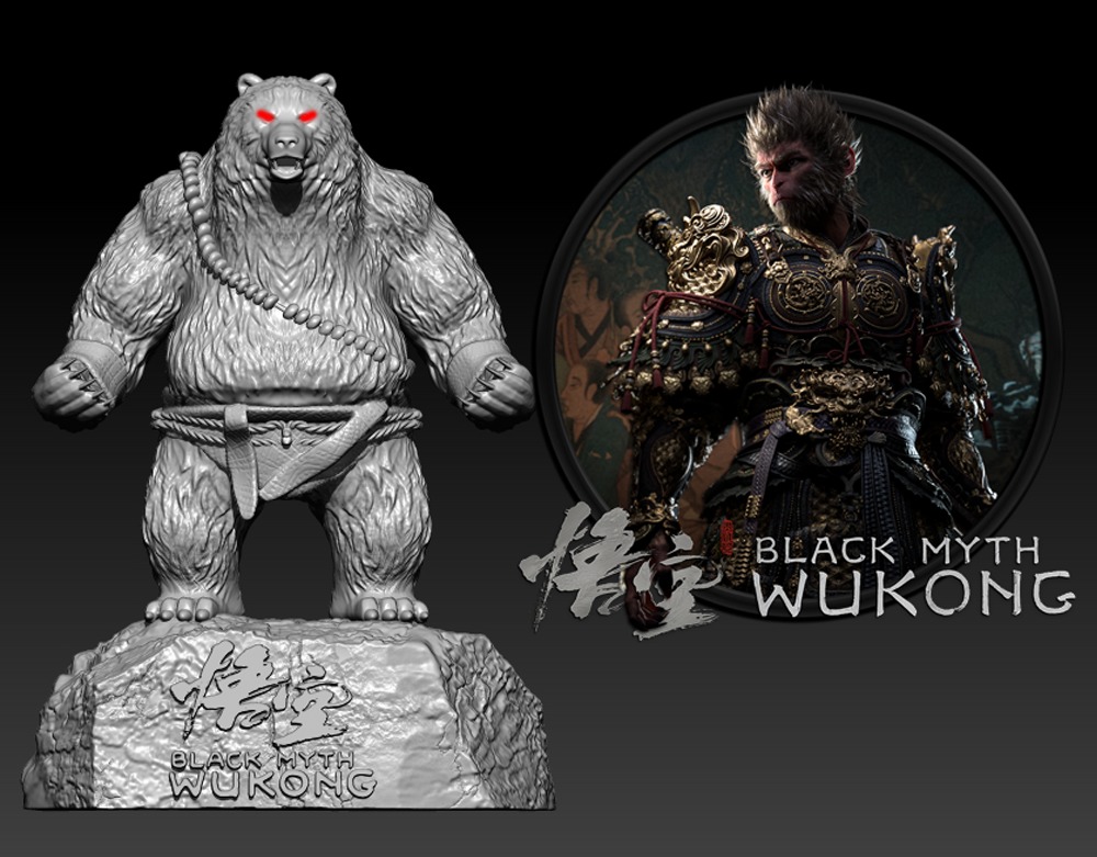 Black Myth Wukong - Black Bear Guai boss - 3d Print 3D model 3D ...