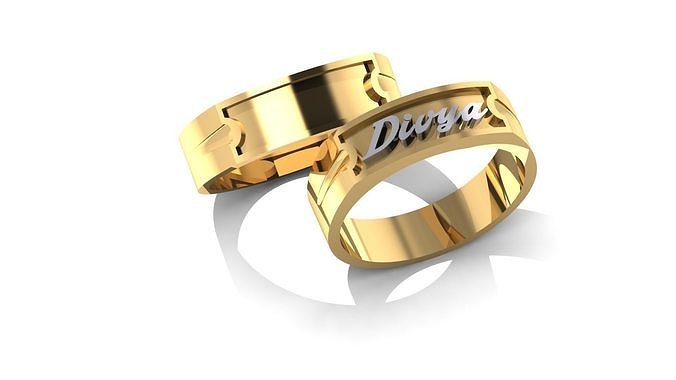 name ring 3D model 3D printable | CGTrader