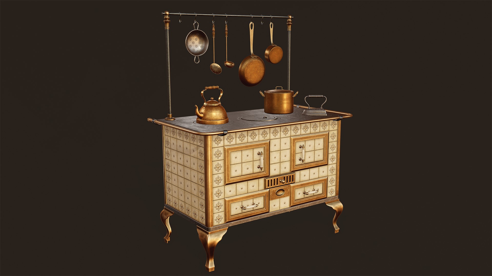 3D model Victorian Kitchen Props Pack VR / AR / low-poly | CGTrader