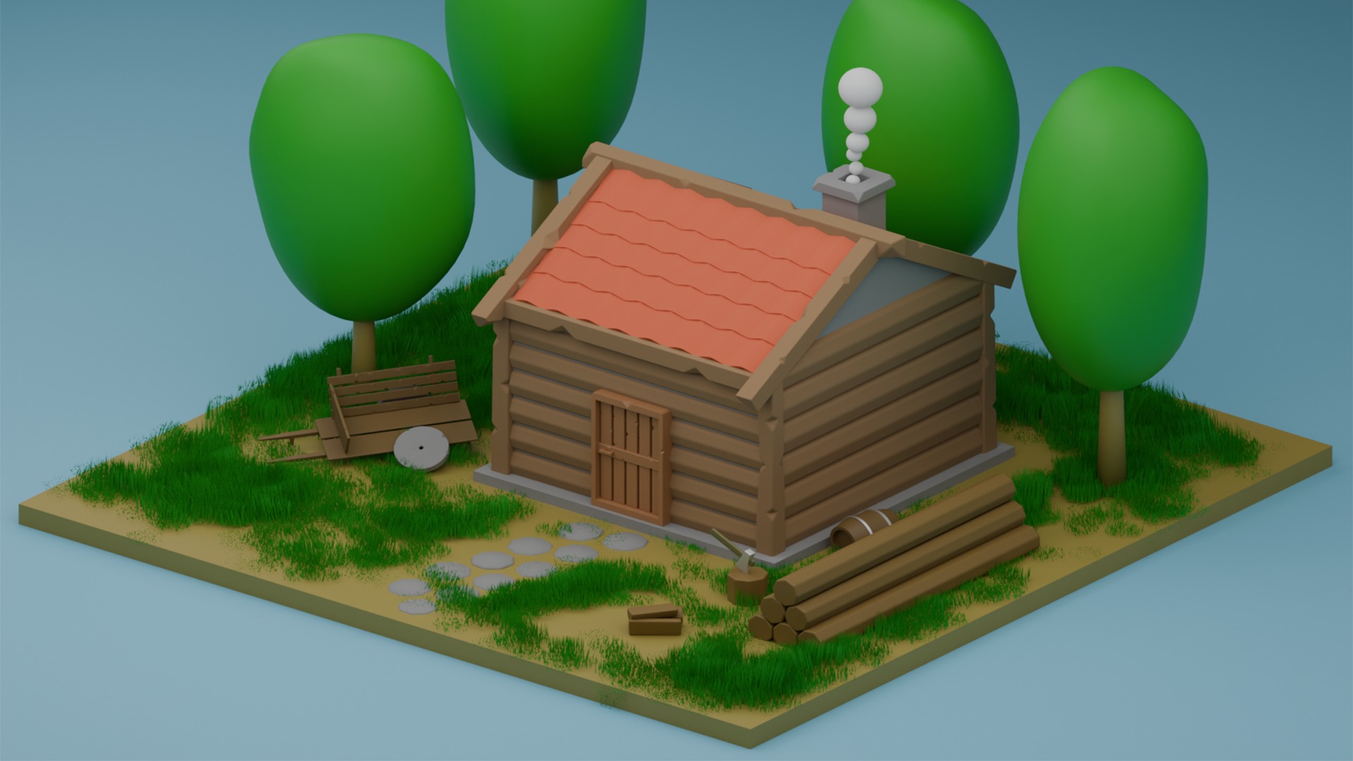 Cartoon House 3D model | CGTrader