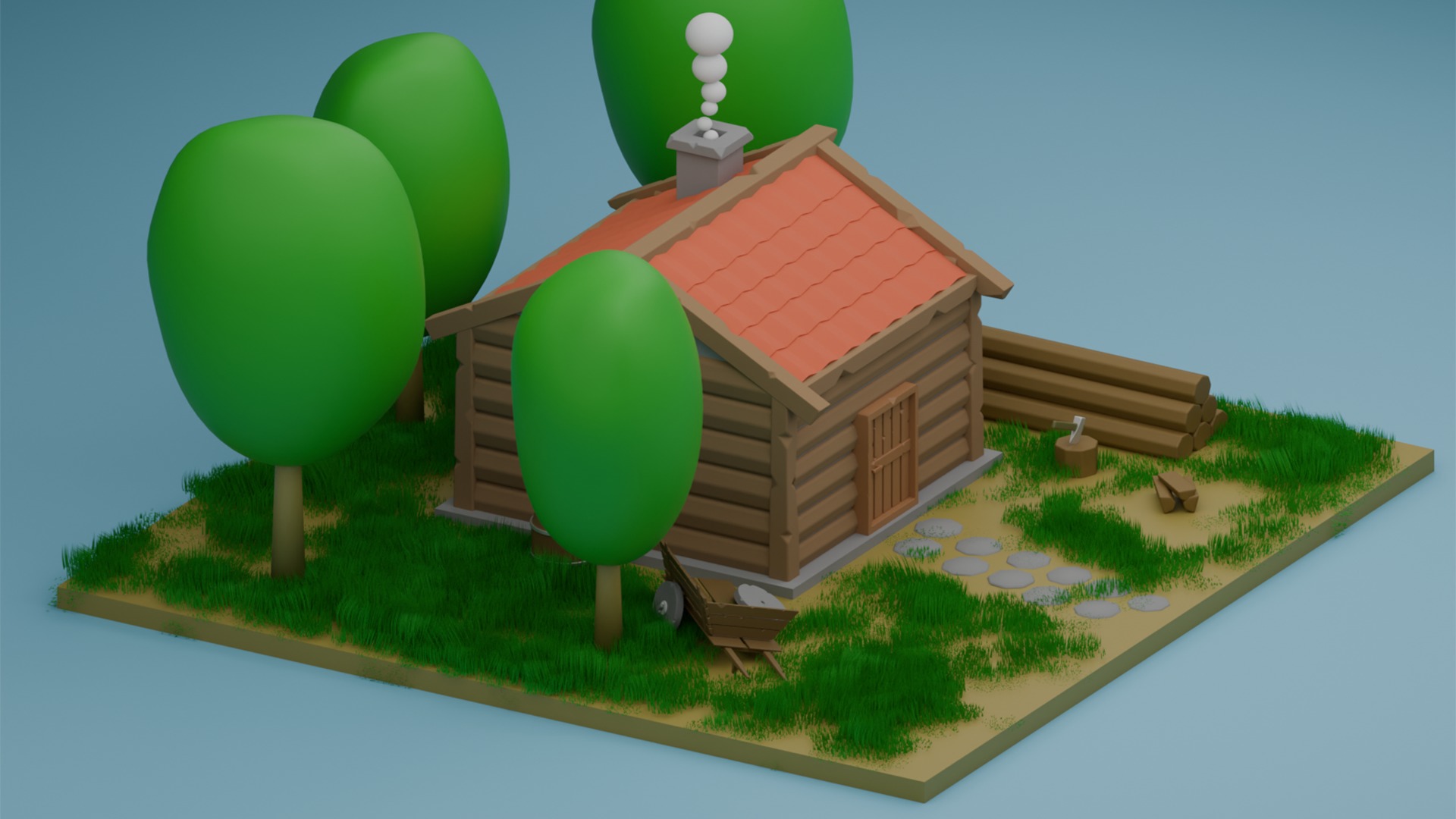 Cartoon House 3D model | CGTrader