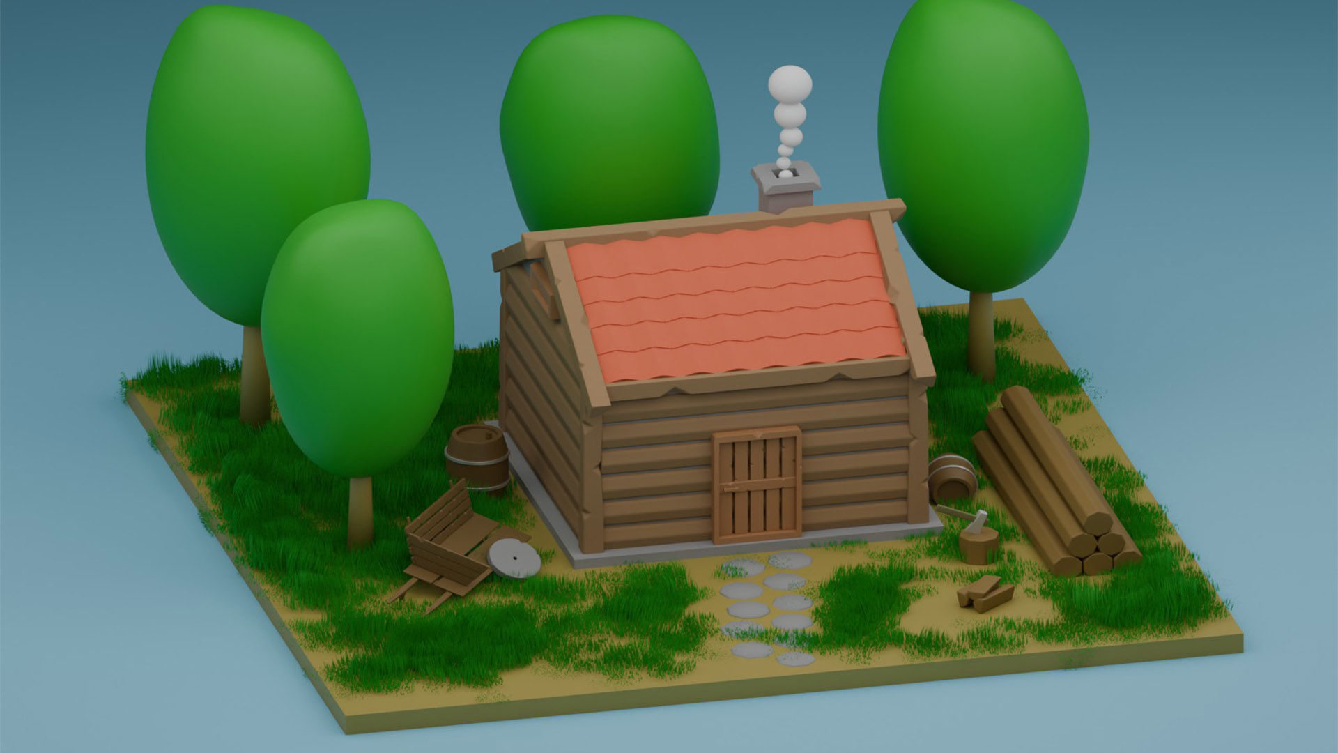 Cartoon House 3D model | CGTrader