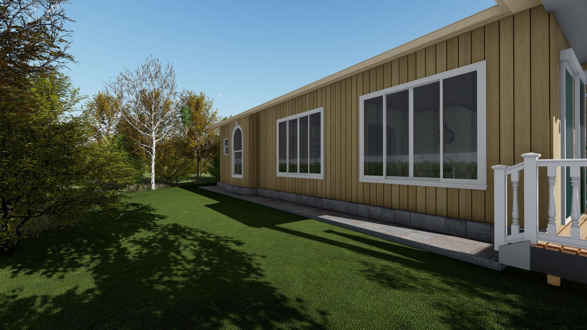 3 Bedroom Ranch House Plan 3D model animated | CGTrader