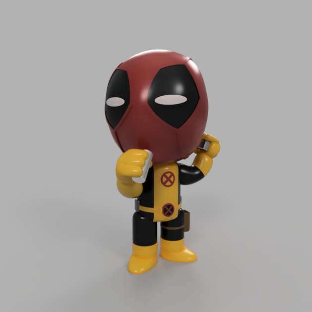 Marvel Comics Mini Deadpool X Men Uniform Wade Wilson 3D model | CGTrader