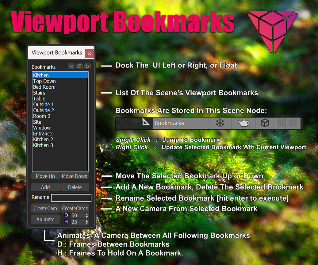 Viewport Bookmarks - 3dsmax free 3D model | CGTrader