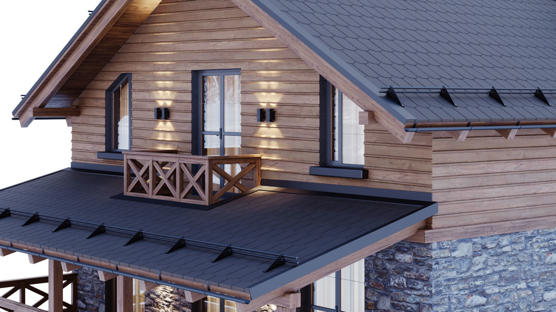 Chalet Style House 3D model | CGTrader