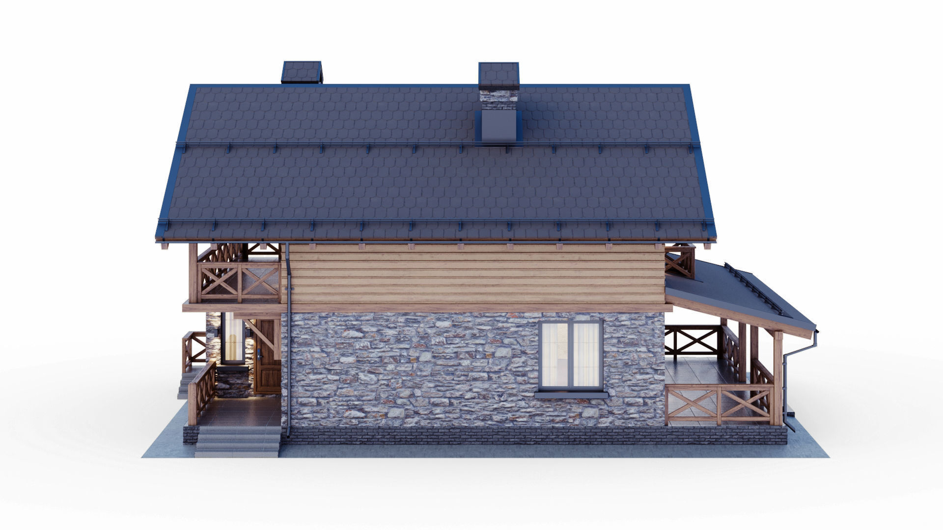 Chalet Style House 3D model | CGTrader