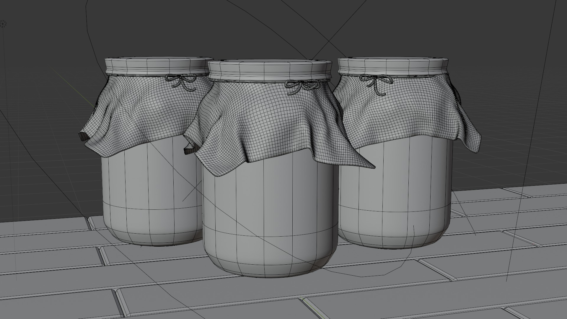 Jam jars free 3D model animated | CGTrader