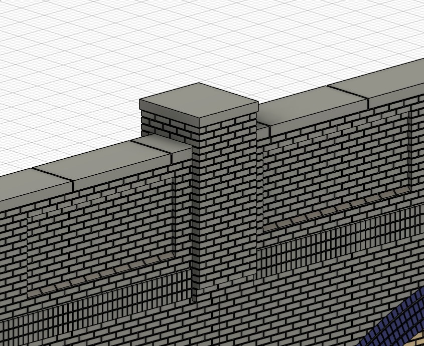 Model Railway Retaining Walls with Arches Modular Design 3D model 3D ...