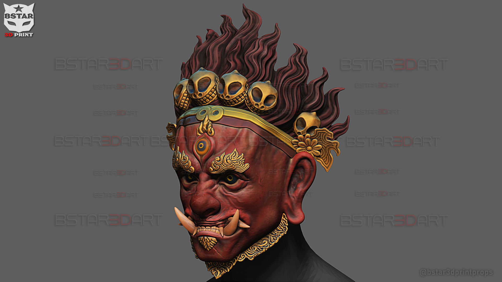 Folk Opera Mask - Black Myth - Wukong Armor Accessories 3D model 3D ...