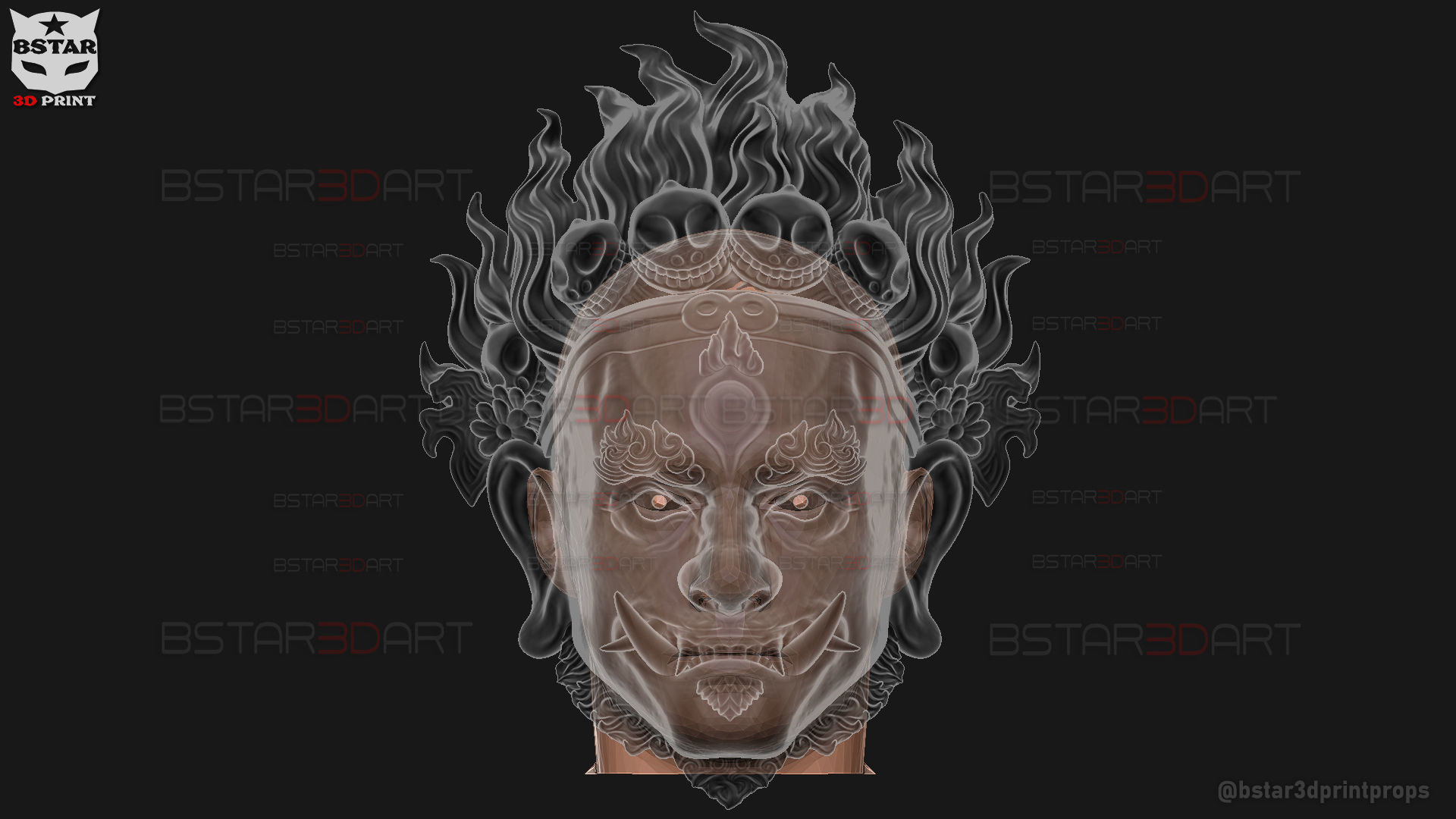 Folk Opera Mask - Black Myth - Wukong Armor Accessories 3D model 3D ...