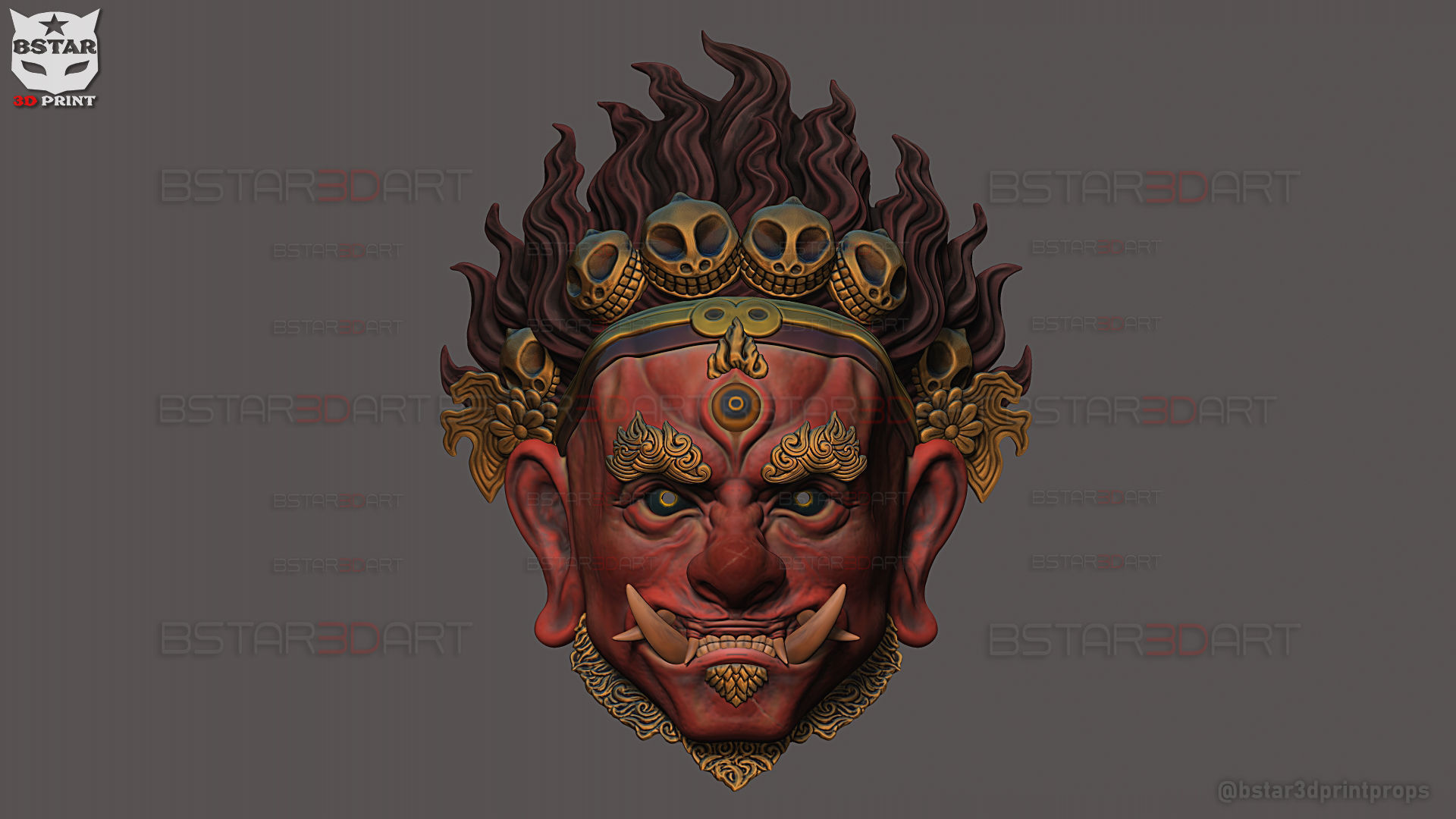 Folk Opera Mask - Black Myth - Wukong Armor Accessories 3D model 3D ...
