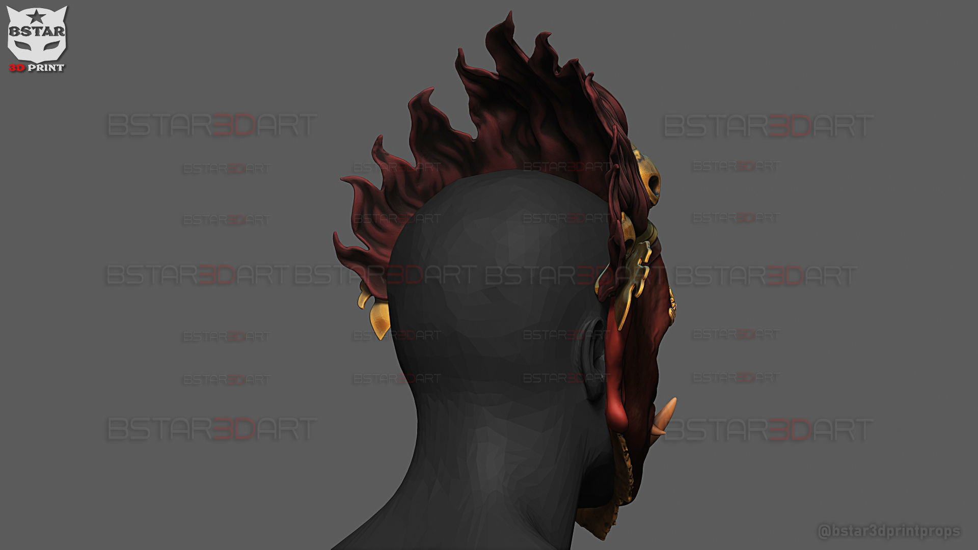 Folk Opera Mask - Black Myth - Wukong Armor Accessories 3D model 3D ...