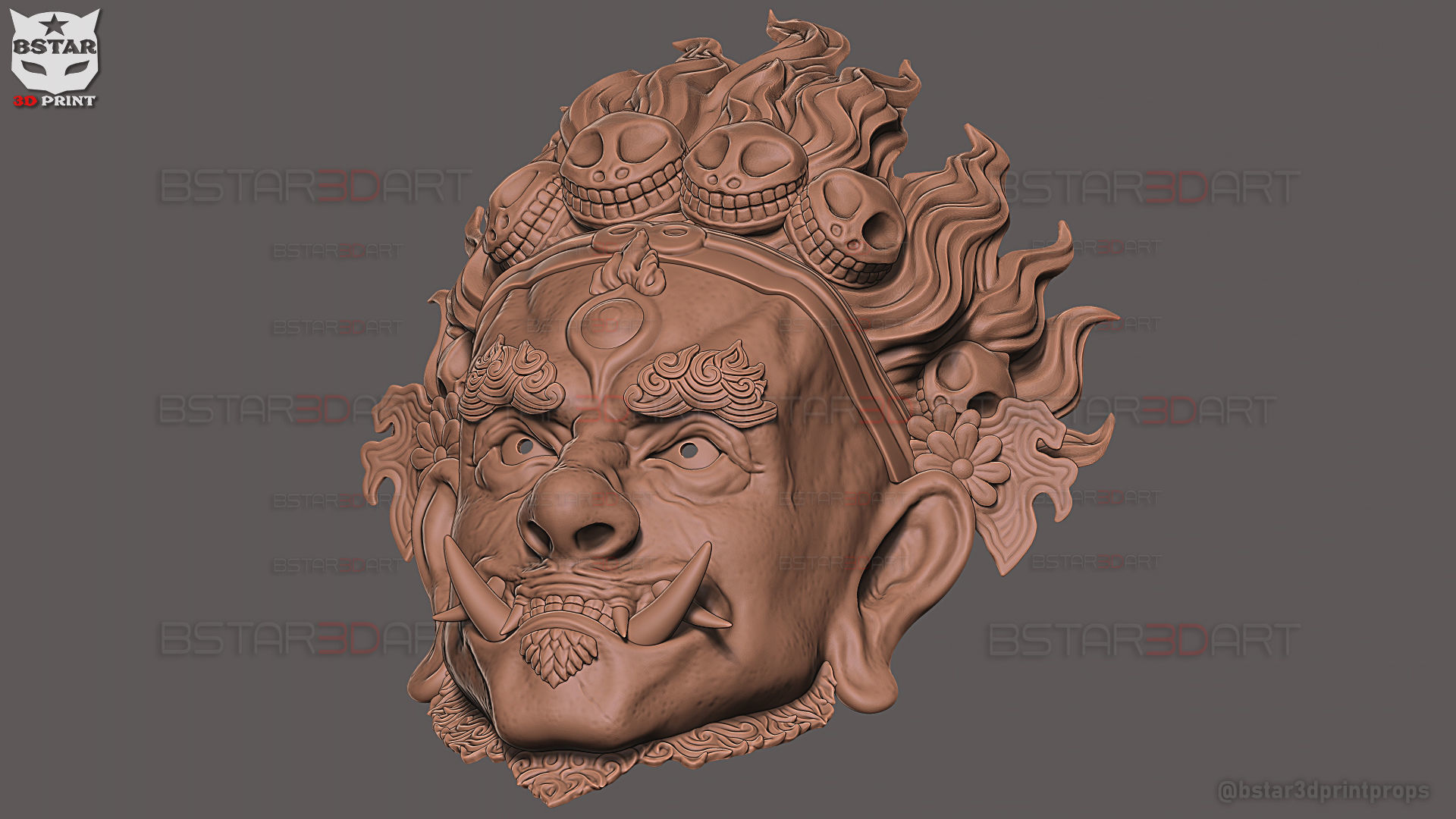 Folk Opera Mask - Black Myth - Wukong Armor Accessories 3D model 3D ...