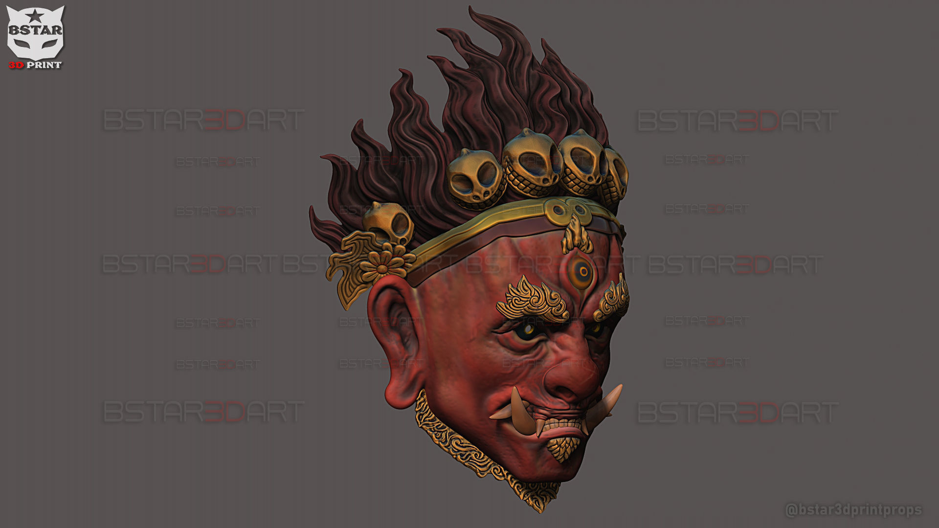 Folk Opera Mask - Black Myth - Wukong Armor Accessories 3D model 3D ...