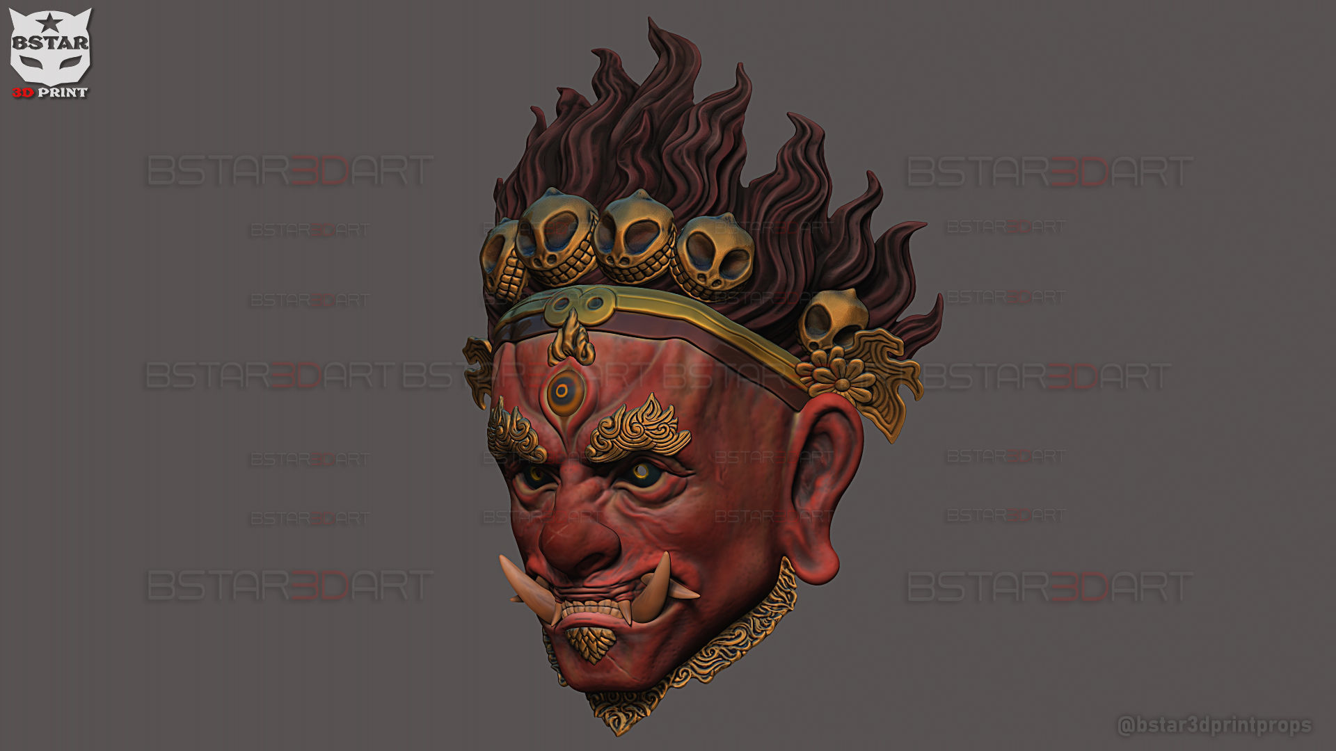 Folk Opera Mask - Black Myth - Wukong Armor Accessories 3D model 3D ...