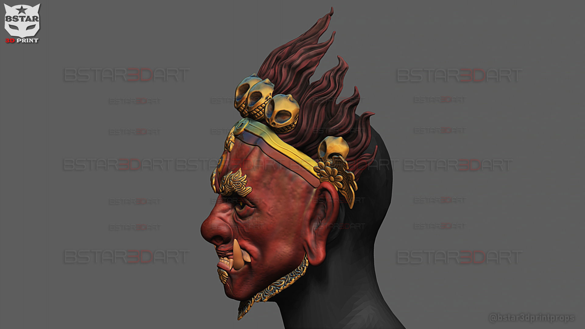 Folk Opera Mask - Black Myth - Wukong Armor Accessories 3D model 3D ...