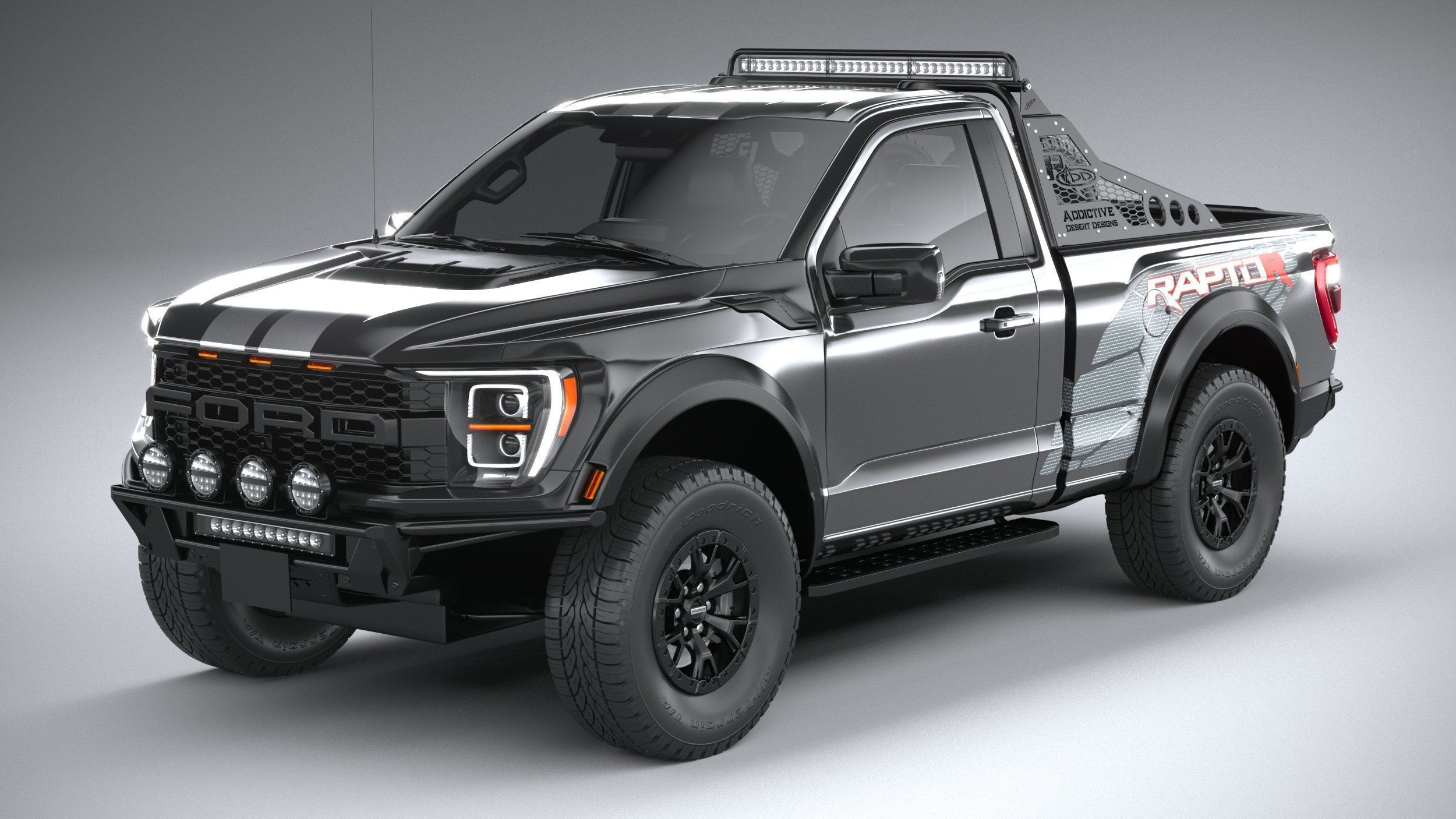 F150 Raptor R 2023 short 3D model | CGTrader