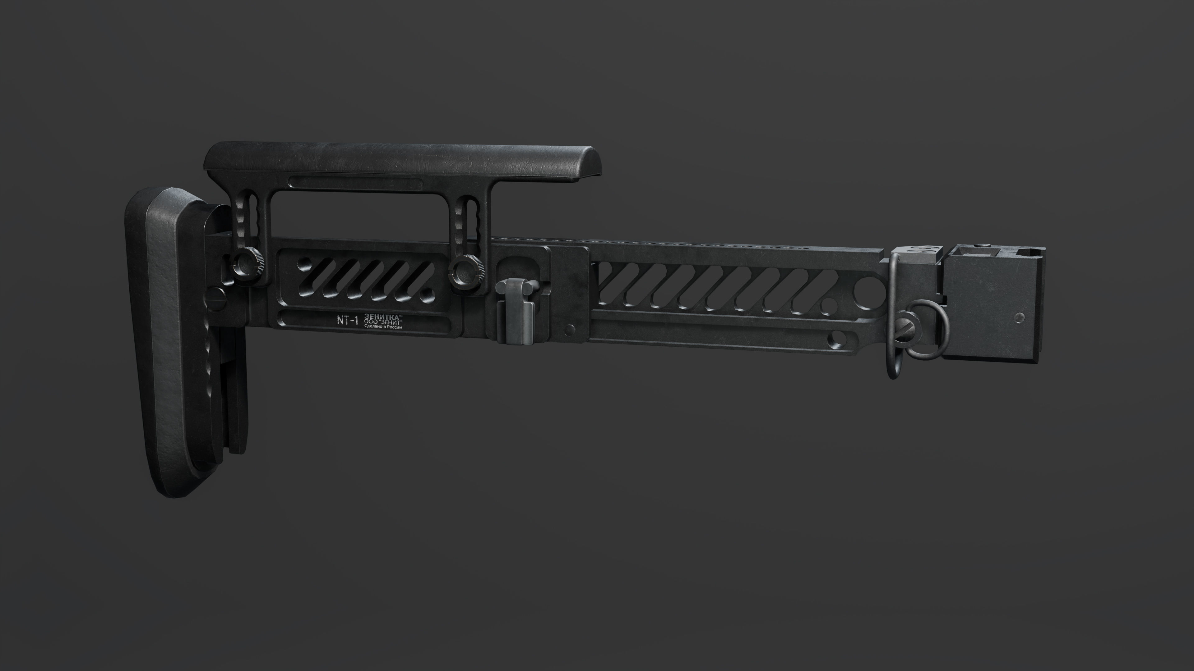 ZenitCo Pt1 Stock and 1913 Adapter 3D model rigged | CGTrader