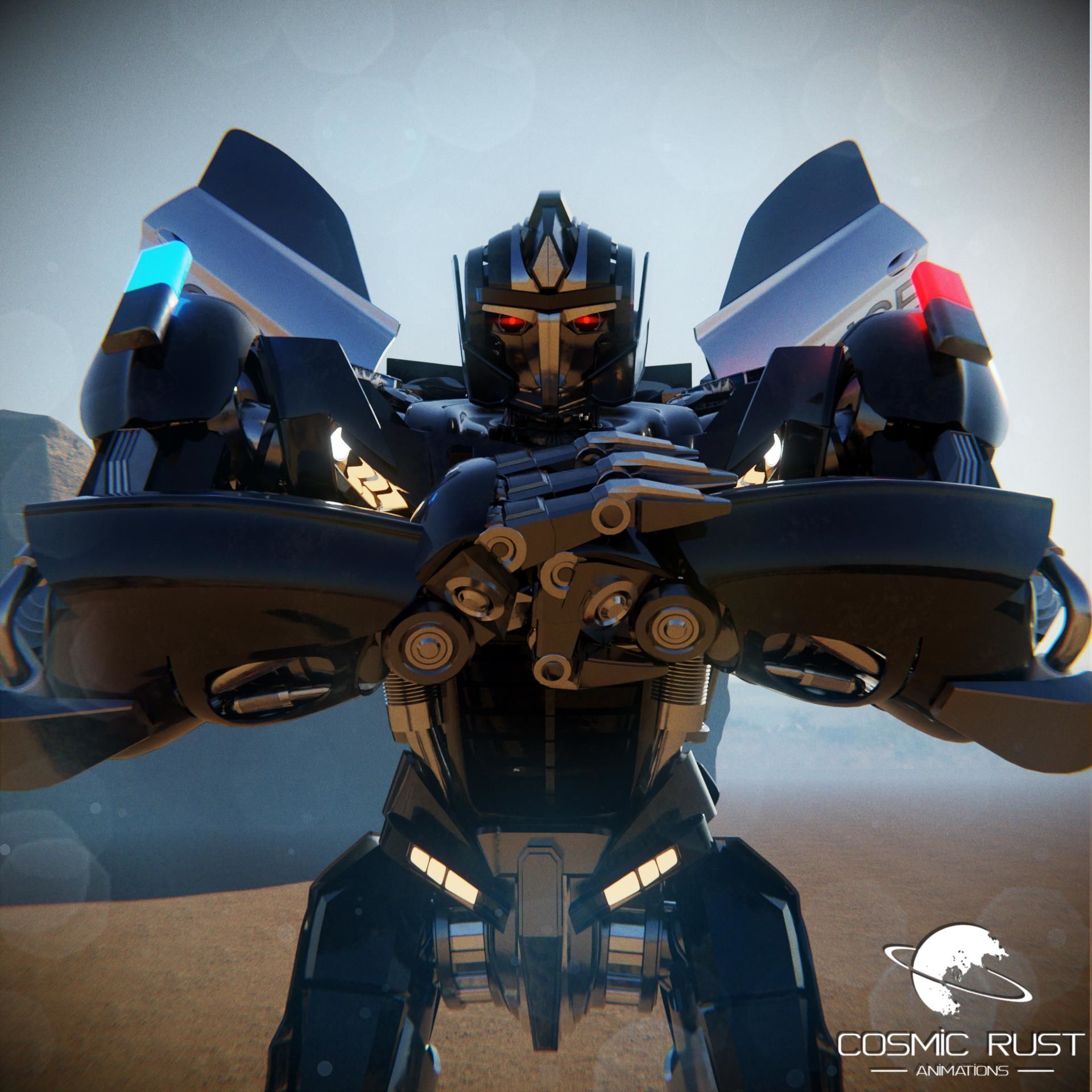 Smokescreen and Barricade - Transformers Ford Mustang 3D model rigged ...