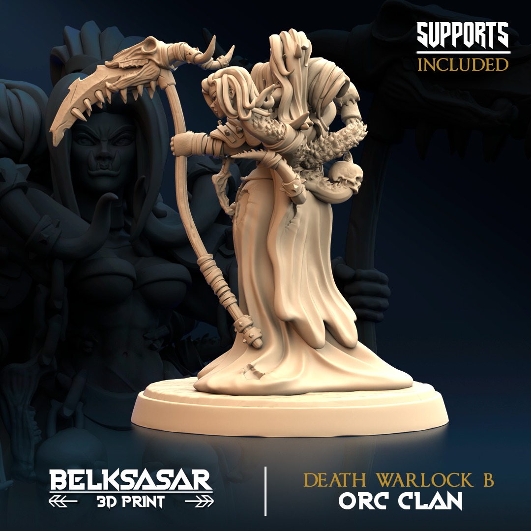 Orc - Death Warlock B Topless and Normal 3D model 3D printable | CGTrader