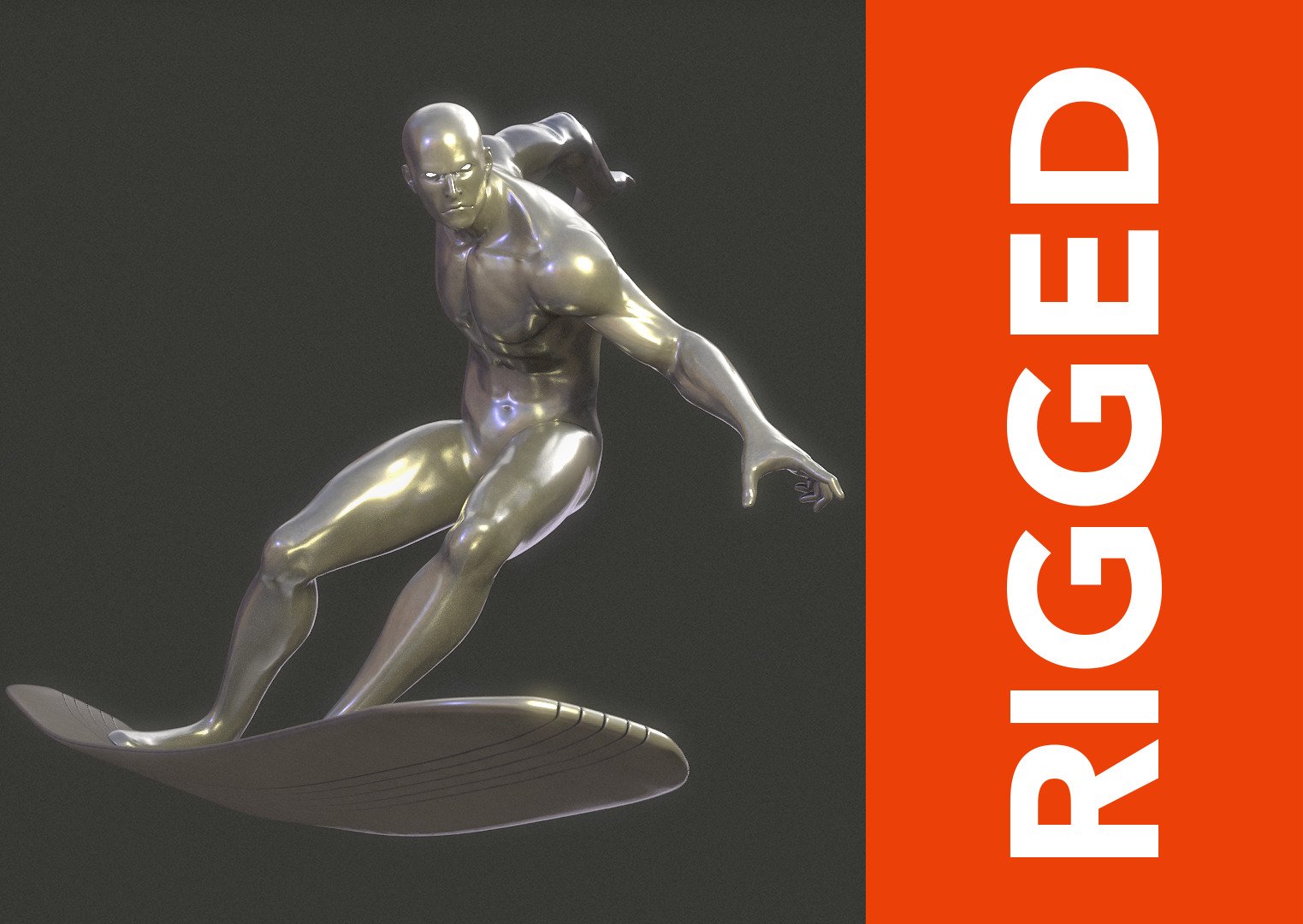 Silver Surfer Rig free VR / AR / low-poly 3D model rigged | CGTrader