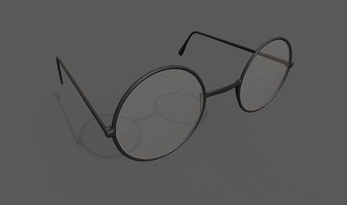 Round Glasses free 3D model | CGTrader