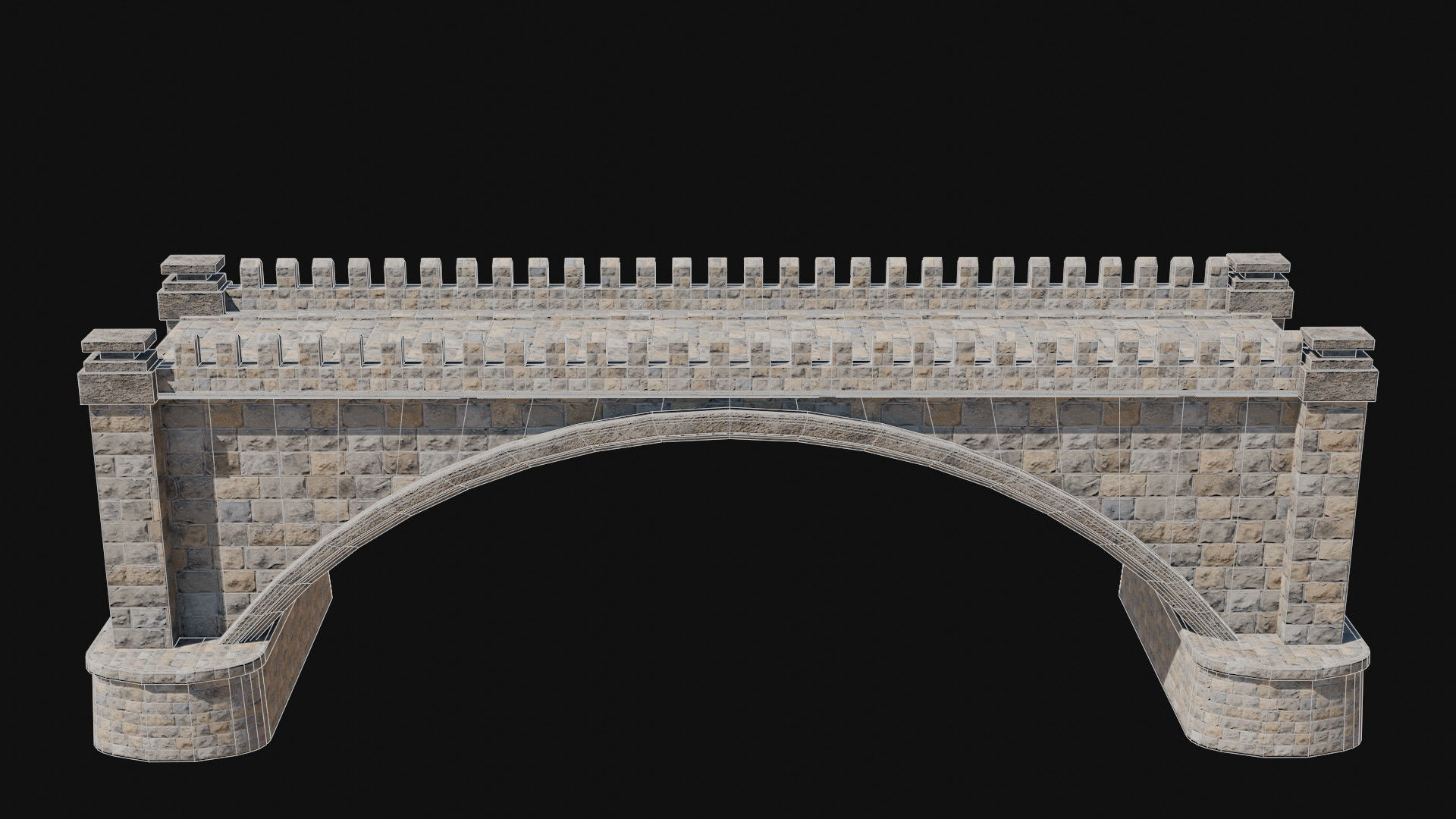 3D model HUGE MONUMENTAL FANTASY CASTLE BRIDGE FORT FORTRESS COLLECTION ...