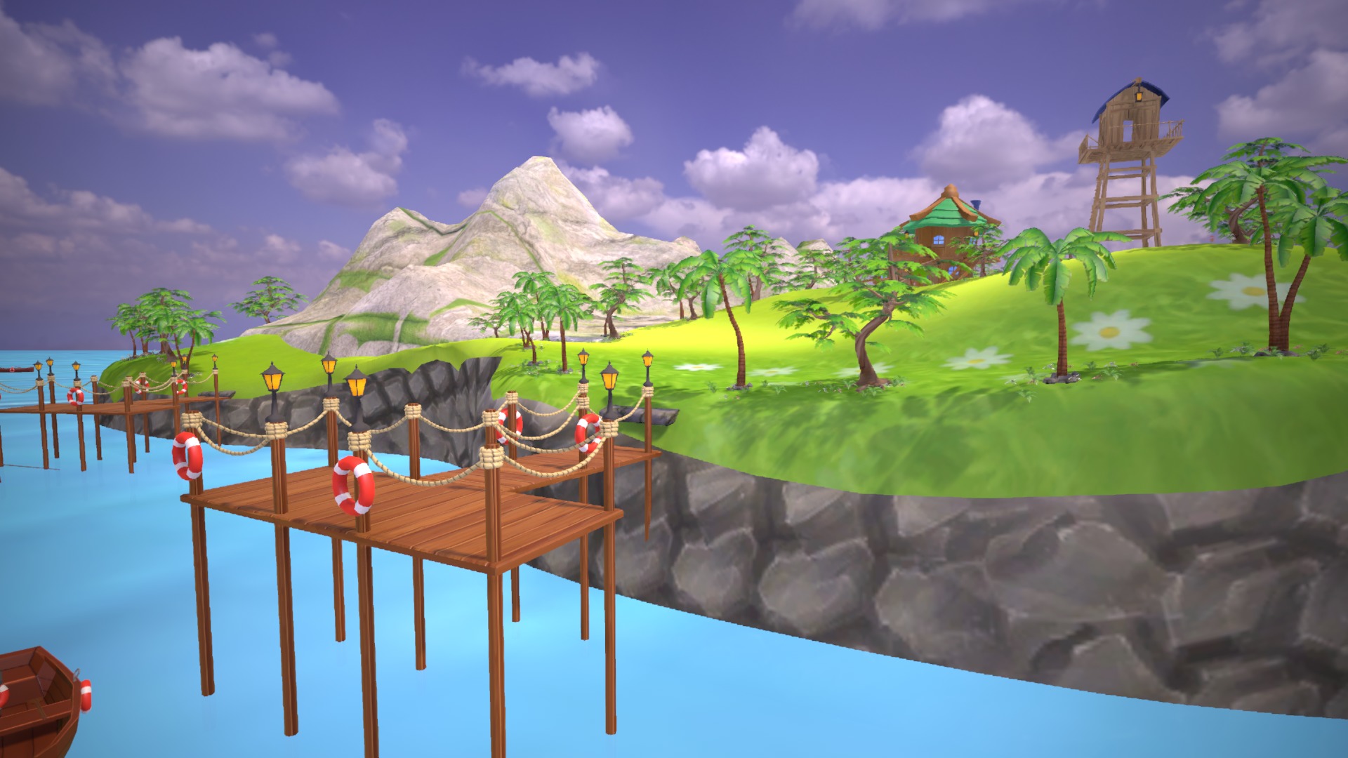 3D model Stylized Cartoon Island VR / AR / low-poly | CGTrader