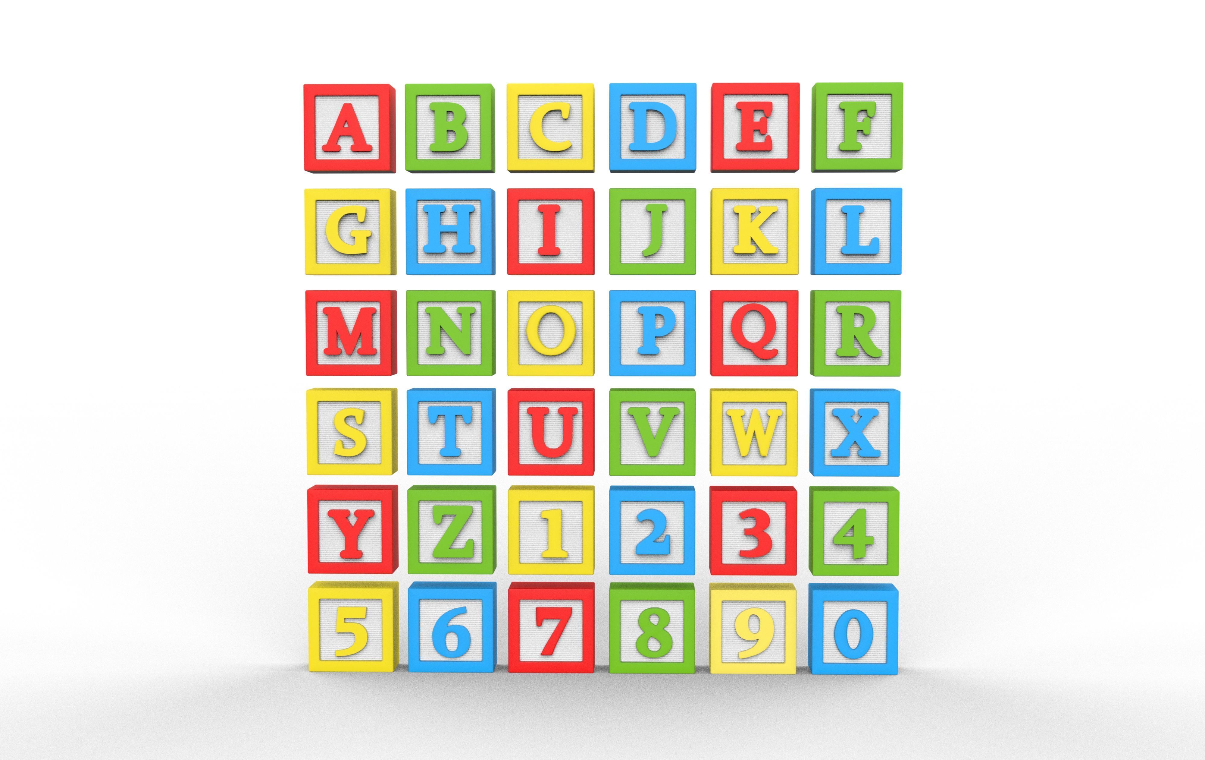 Alphabet Blocks 3D model animated | CGTrader