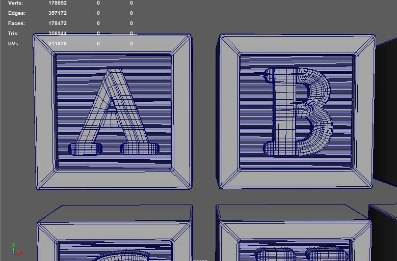 Alphabet Blocks 3D model animated | CGTrader