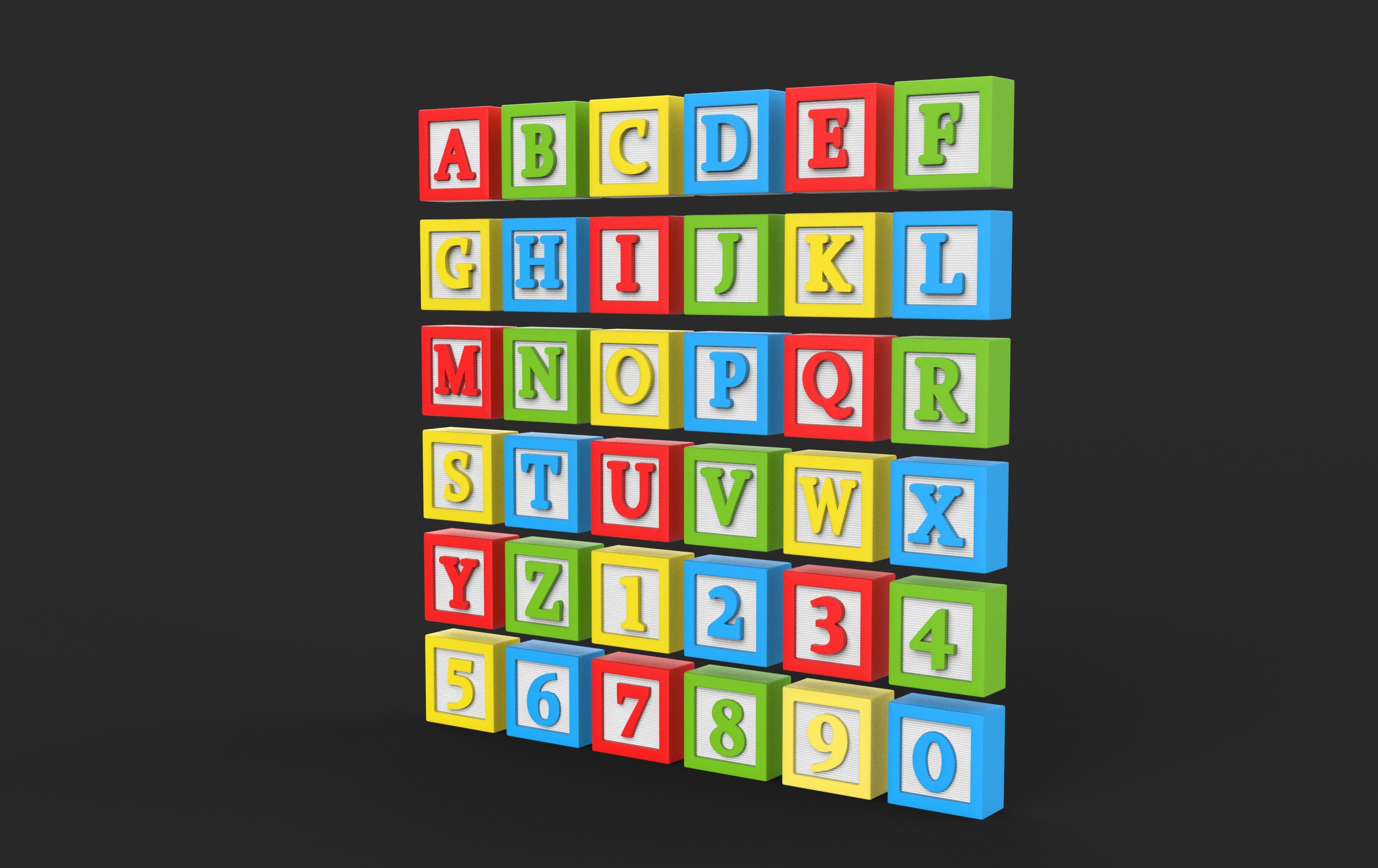 Alphabet Blocks 3D model animated | CGTrader