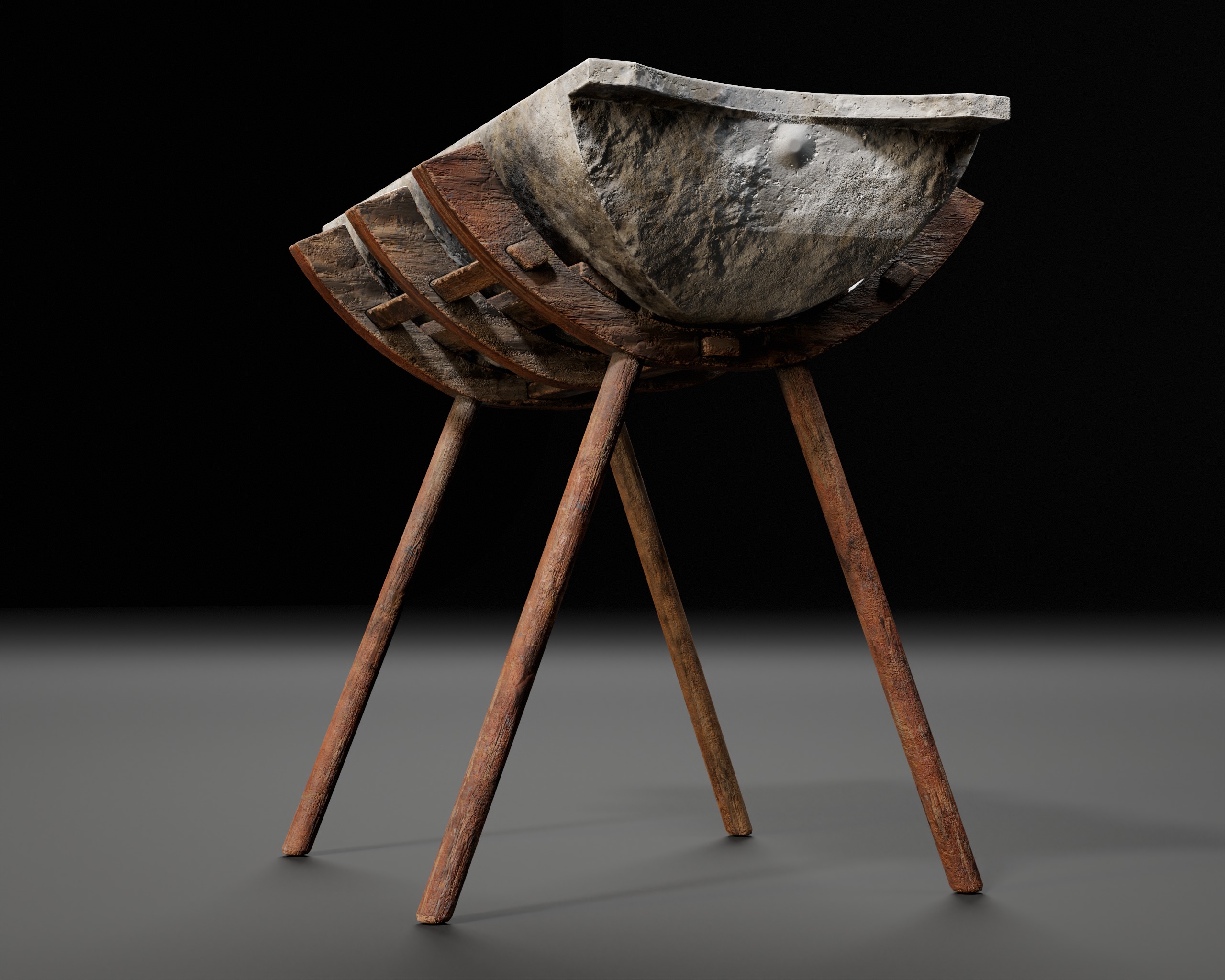 3D model Medieval Stone Food Trough VR / AR / low-poly | CGTrader