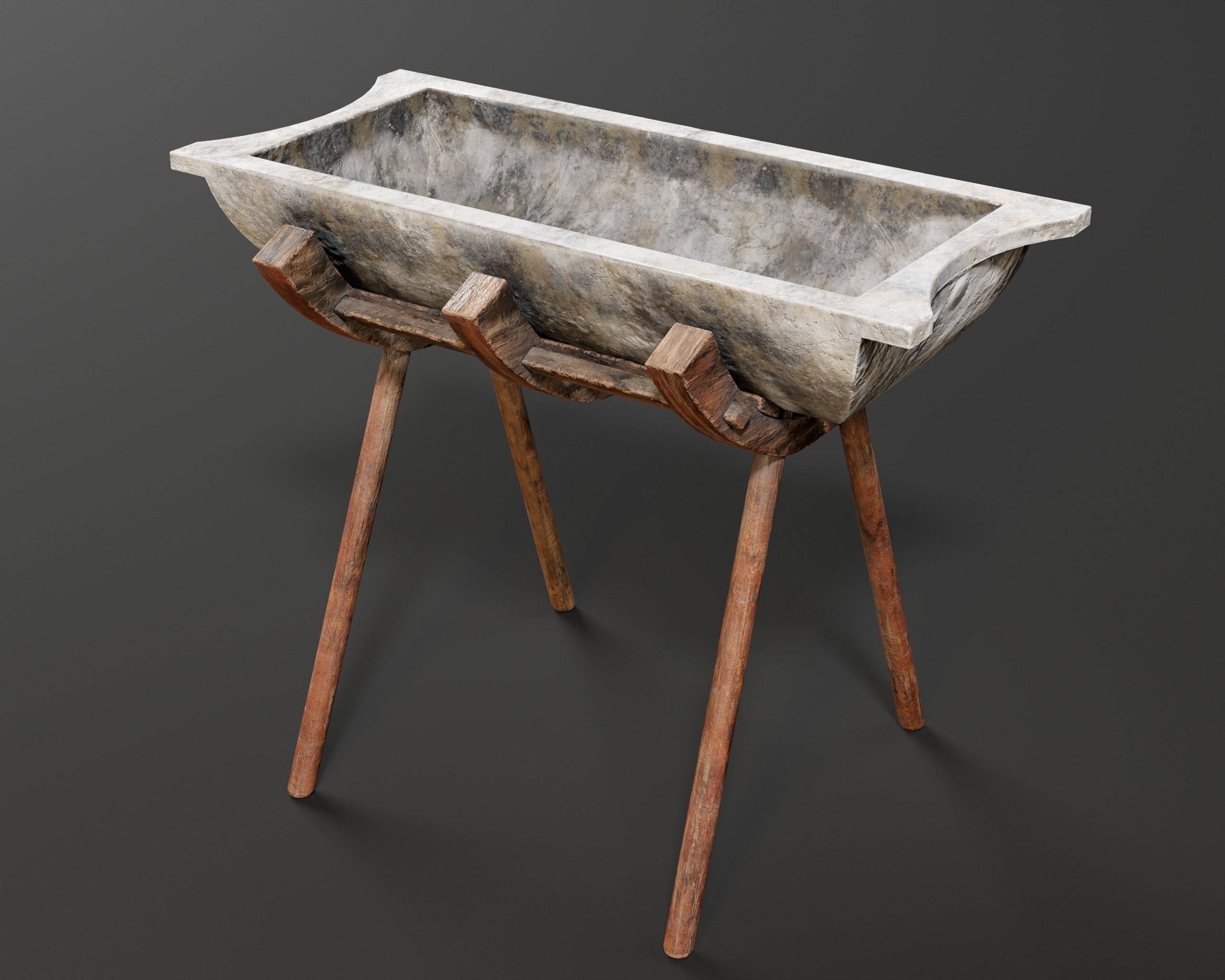 3D model Medieval Stone Food Trough VR / AR / low-poly | CGTrader