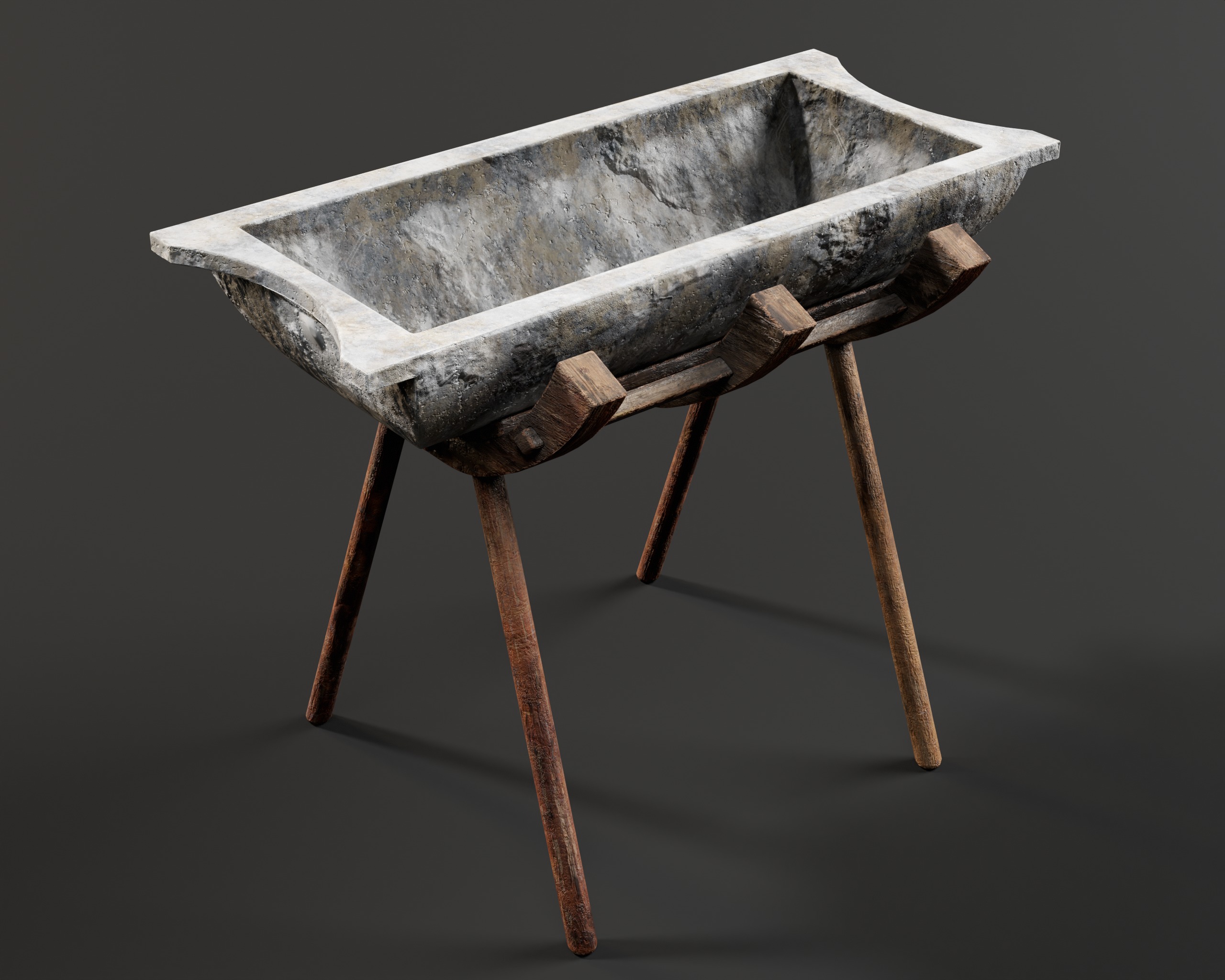 3D model Medieval Stone Food Trough VR / AR / low-poly | CGTrader